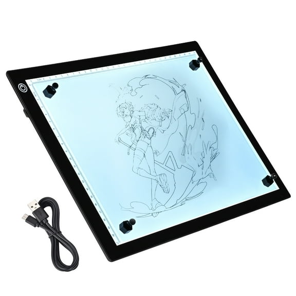 TOHETO Rechargeable A4 LED Light Pad, 6 Brightness Levels, Light Board ...