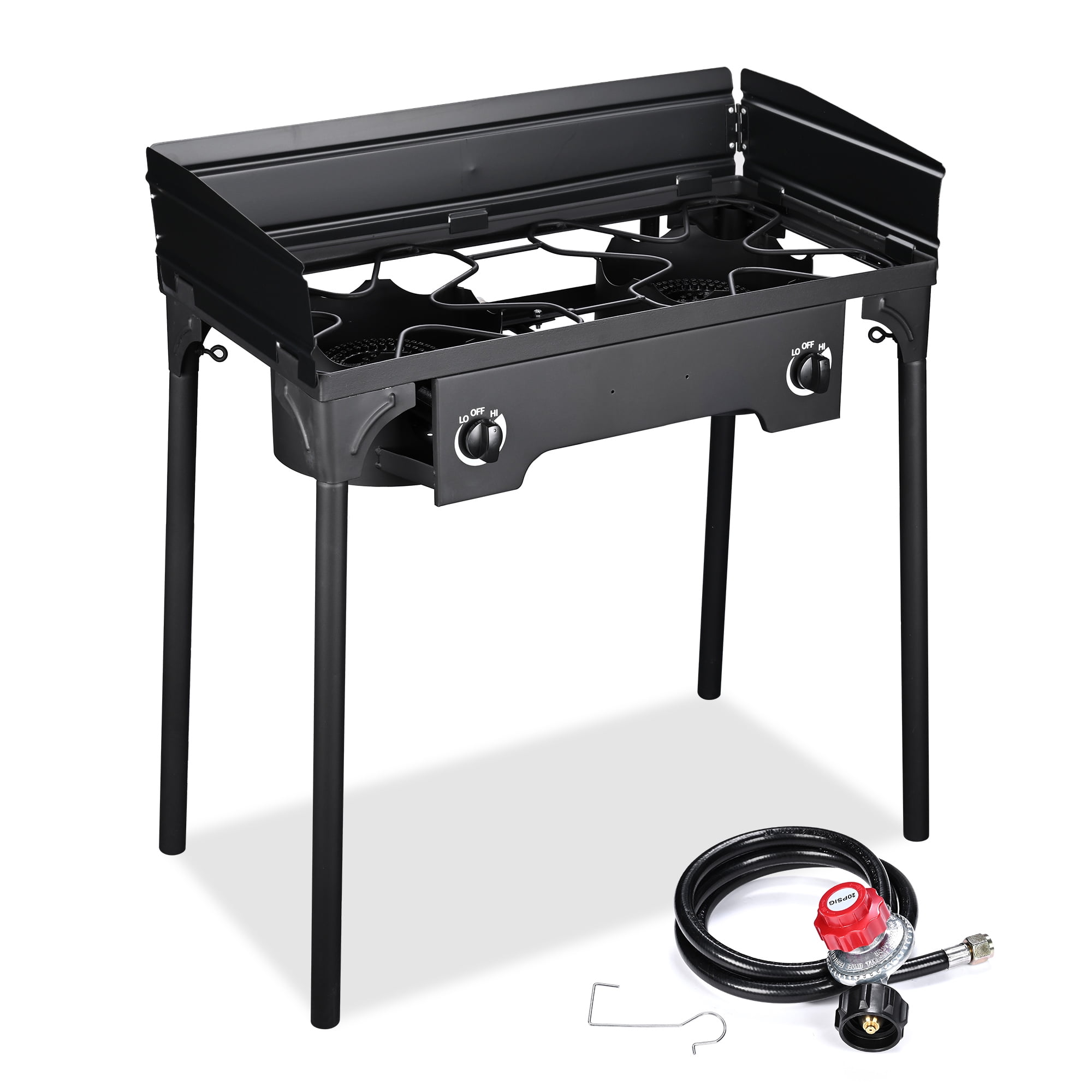 Yescom Propane Camping Stove Double Gas Wok Burner Turkey Fryer 150,000 ...