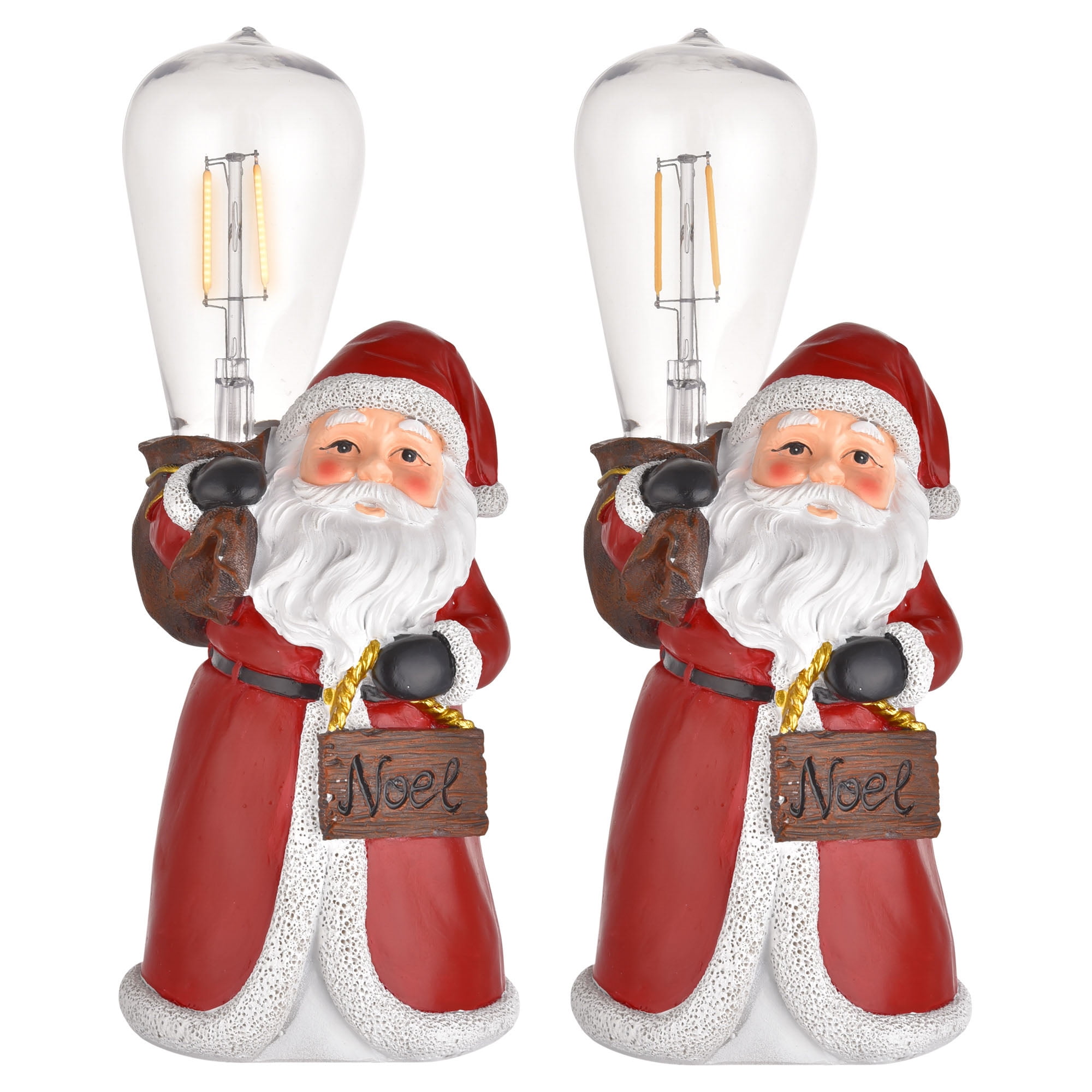 Yescom Resin Santa Claus Light Christmas Party Tabletop Decoration with ...