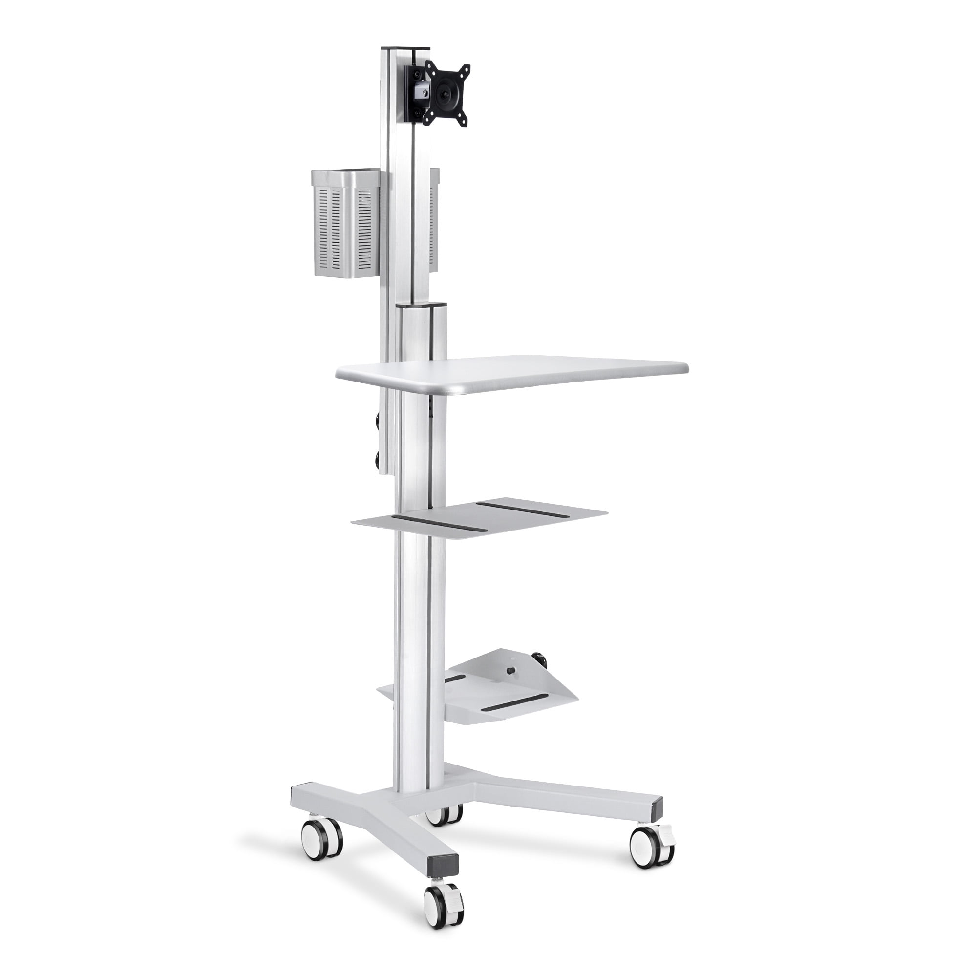 Yescom Medical Mobile Computer Cart Workstation on Wheels with Monitor ...