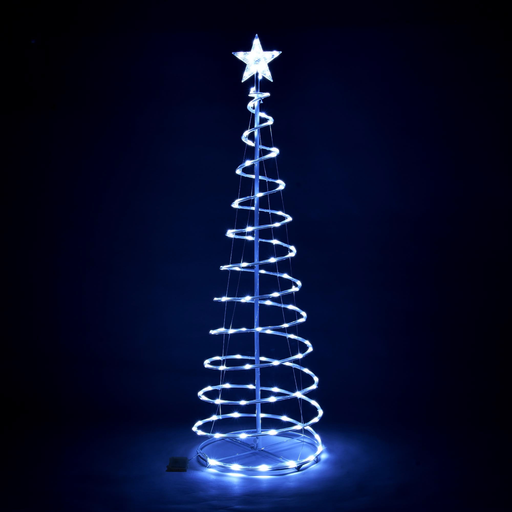Yescom 5Ft LED Spiral Tree Light, 182 LEDs, Battery Powered, Indoor ...