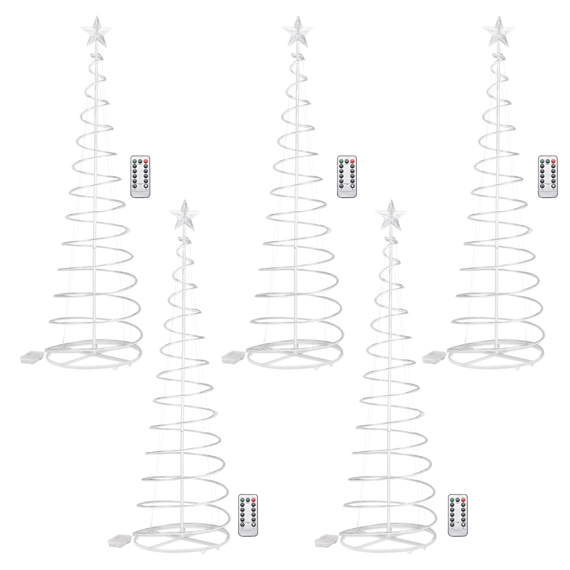 Yescom Twinkle 6Ft Spiral Christmas Tree Light 182 LED 8 Model for ...