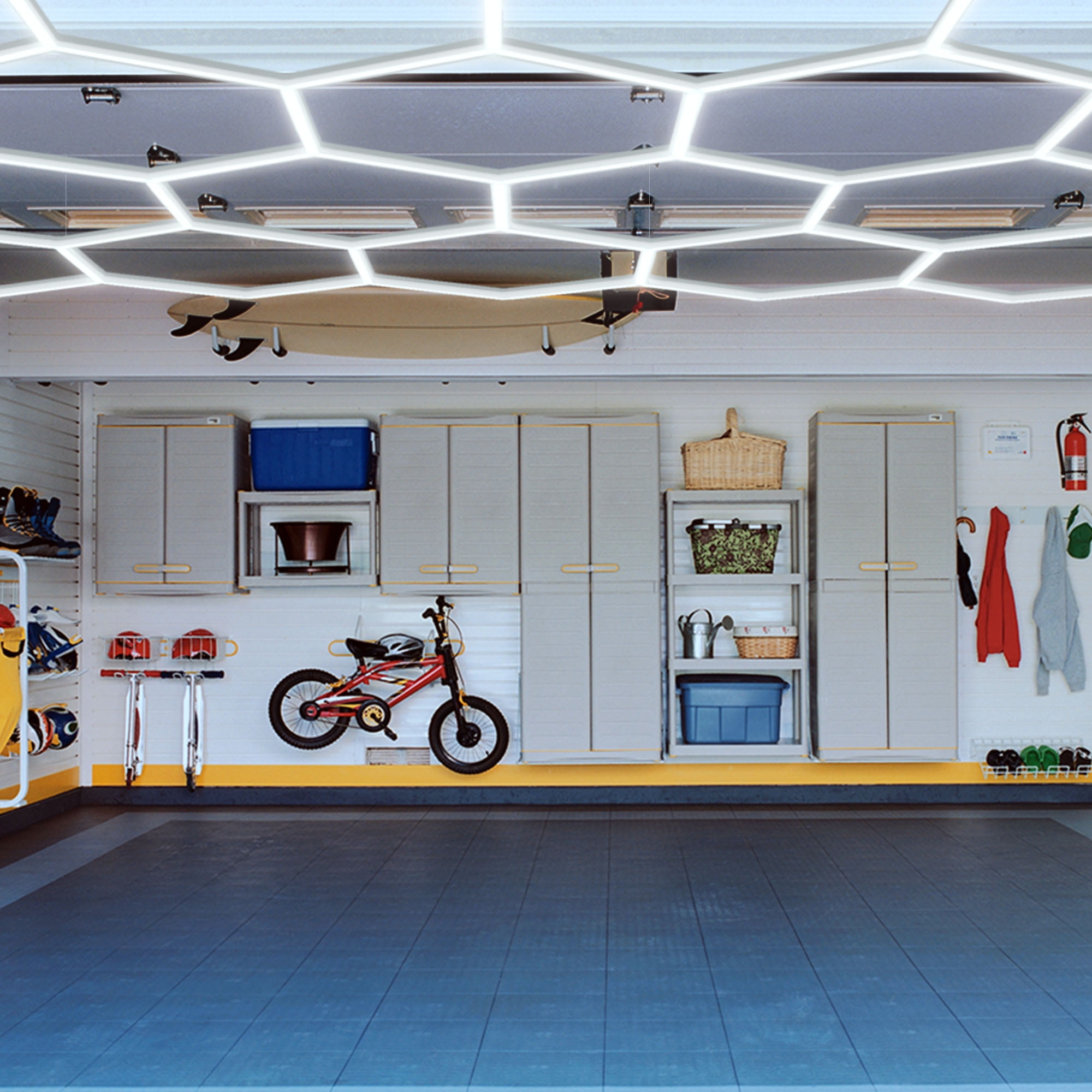 Yescom Upgrade Hexagon Garage LED Light 240W 26400 LM Honeycomb Ceiling ...