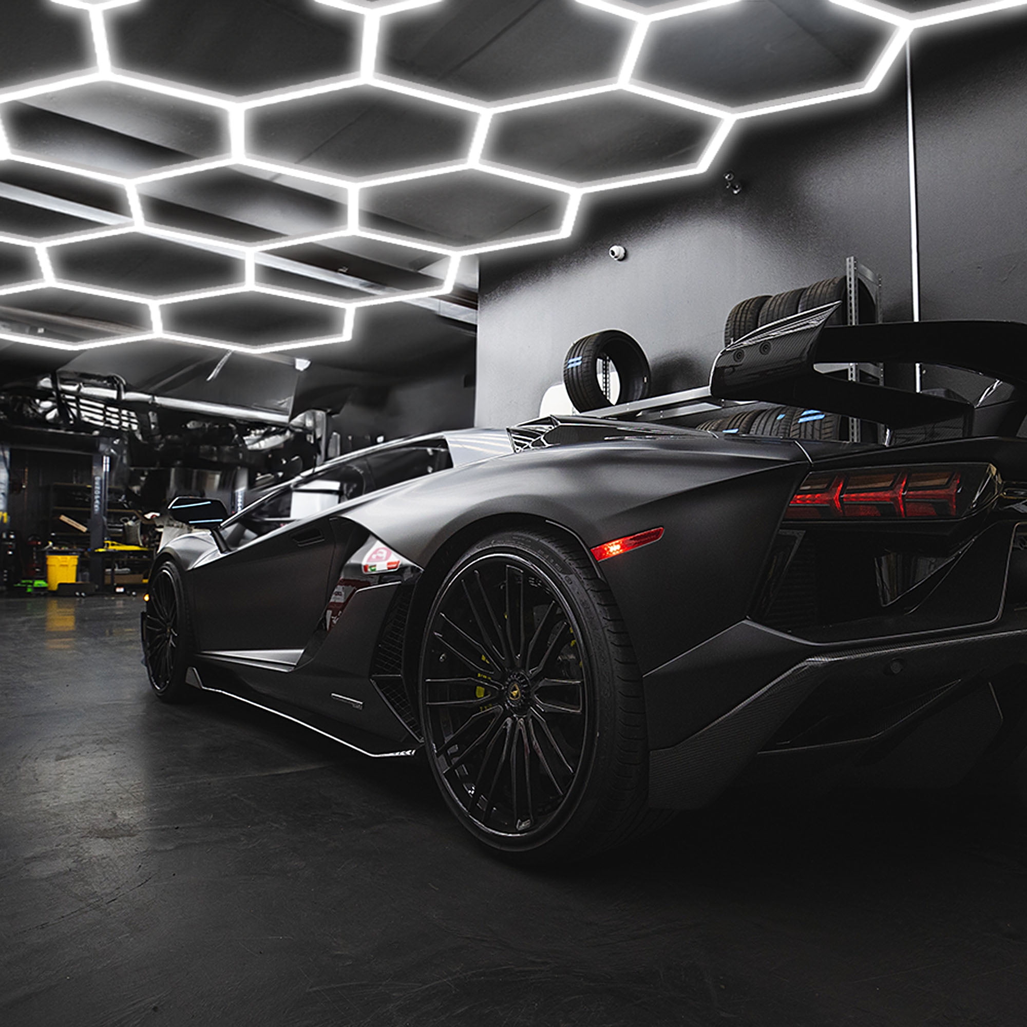 Yescom Upgrade Hexagon Garage LED Light 240W 26400 LM Honeycomb Ceiling ...