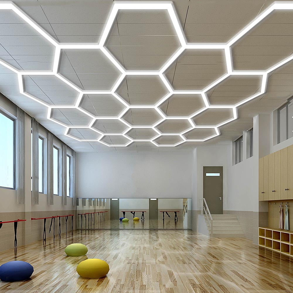 Yescom Upgrade Hexagon Garage LED Light 240W 26400 LM Honeycomb Ceiling ...