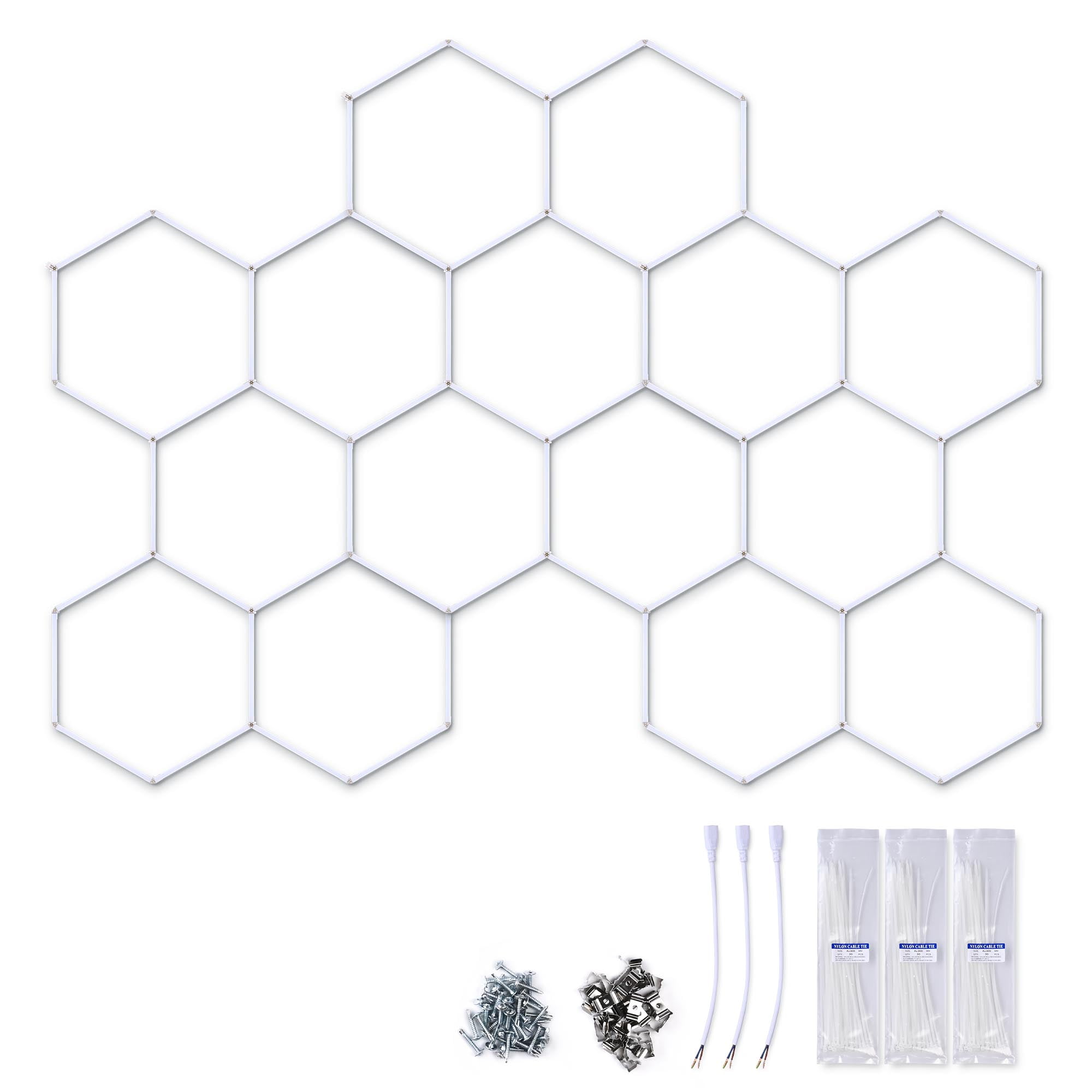 Yescom Upgrade Hexagon Garage LED Light 240W 26400 LM Honeycomb Ceiling ...