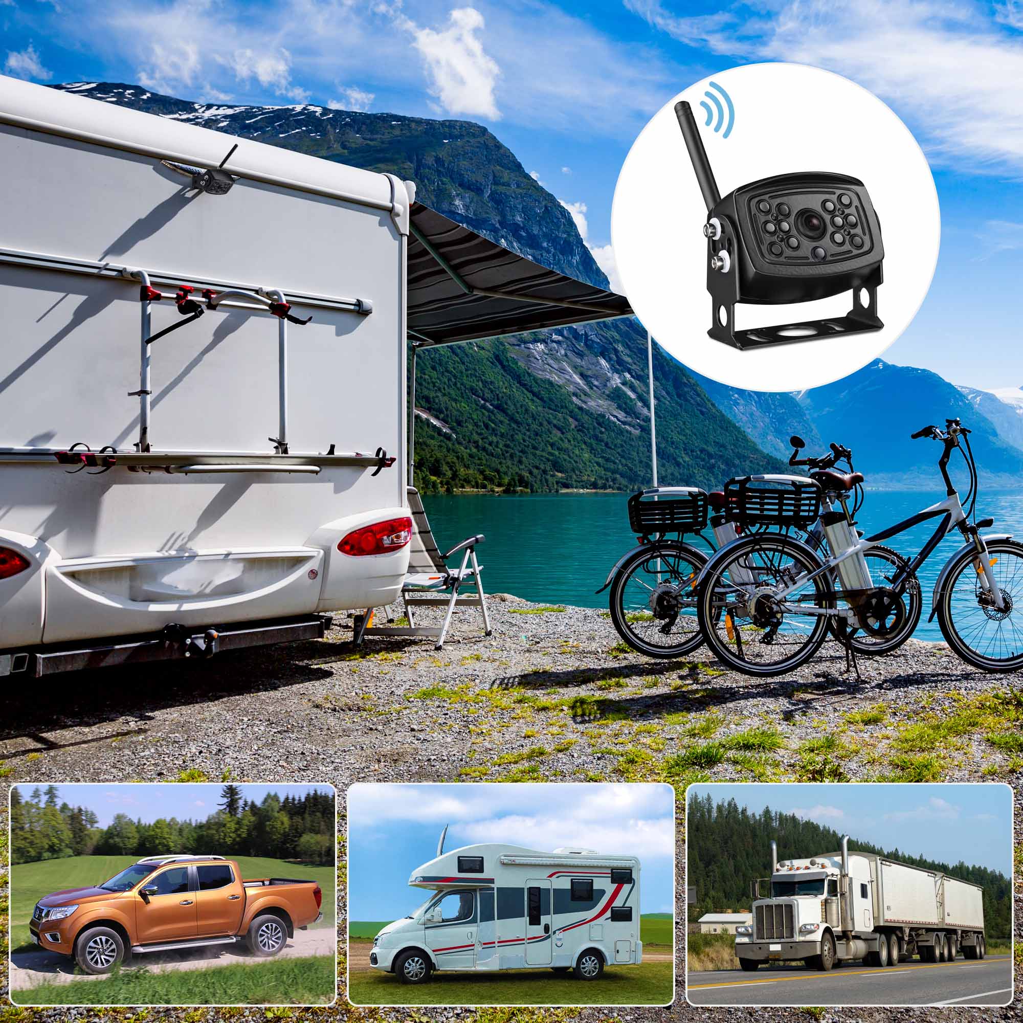 Esky Car Auto Rear View Reverse Camera Backup Camera, HD Color CMOS ...