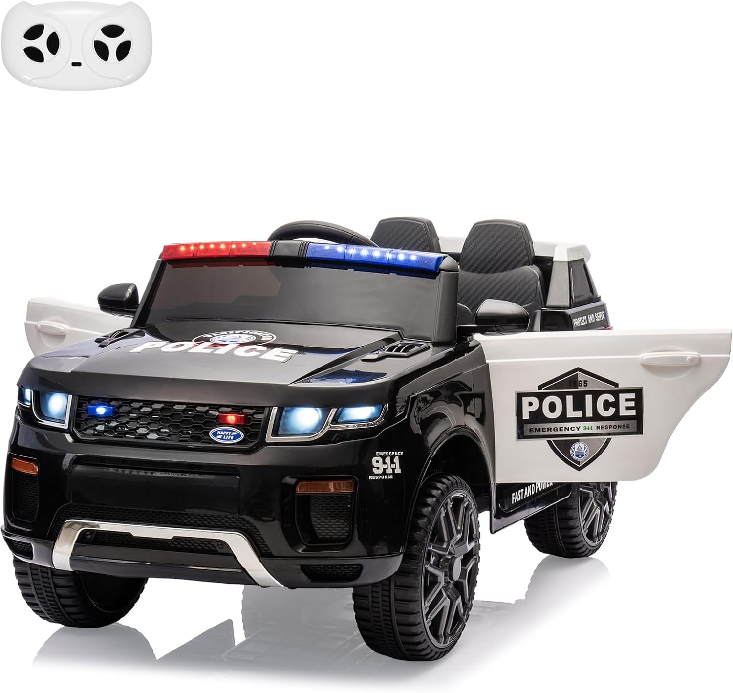 Yesfashion 12V Kids Ride on Police Car SUV Battery Operated Ride on Toy ...
