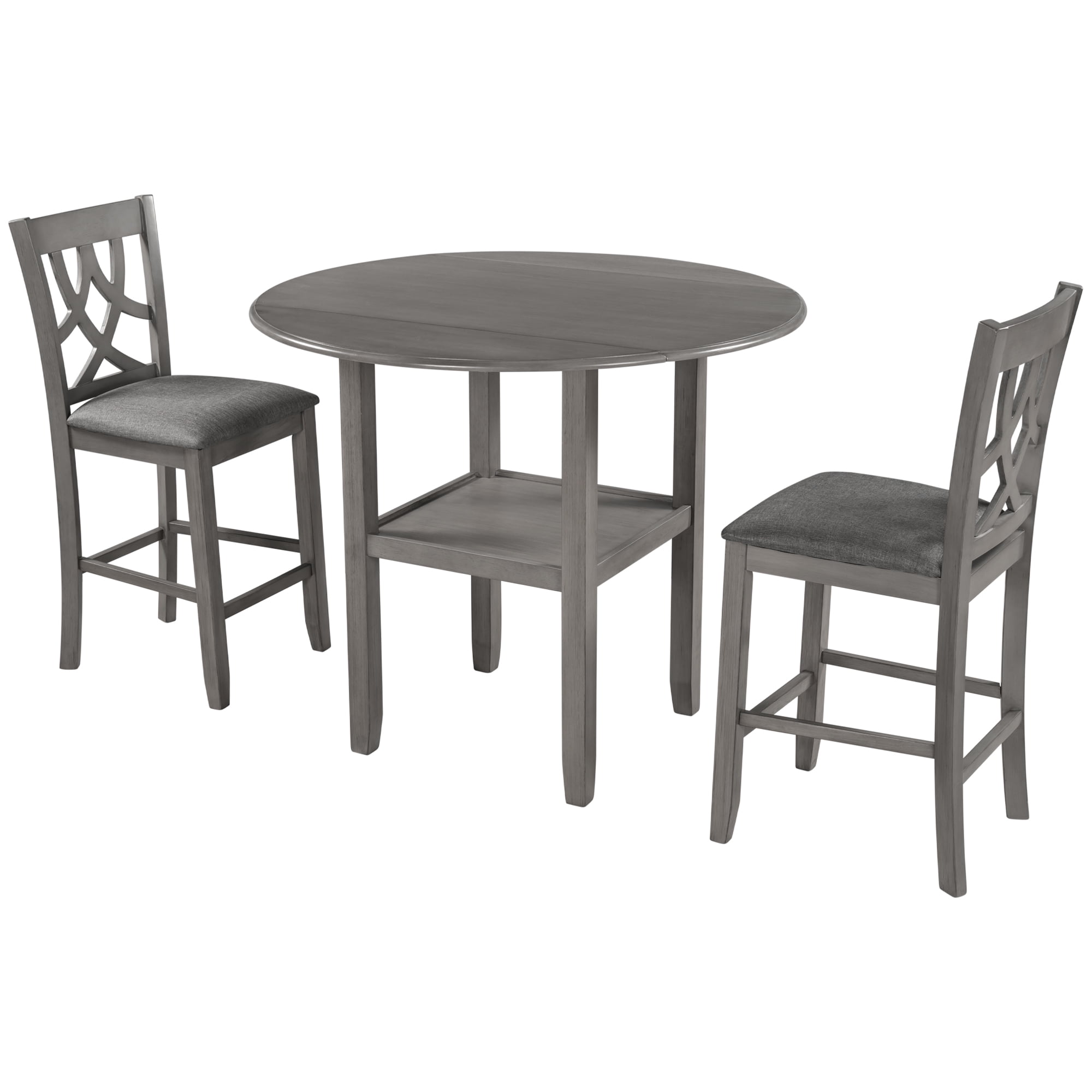 Yesfashion 3-Piece Dining Table Set, Kitchen & Dining Room Sets with ...
