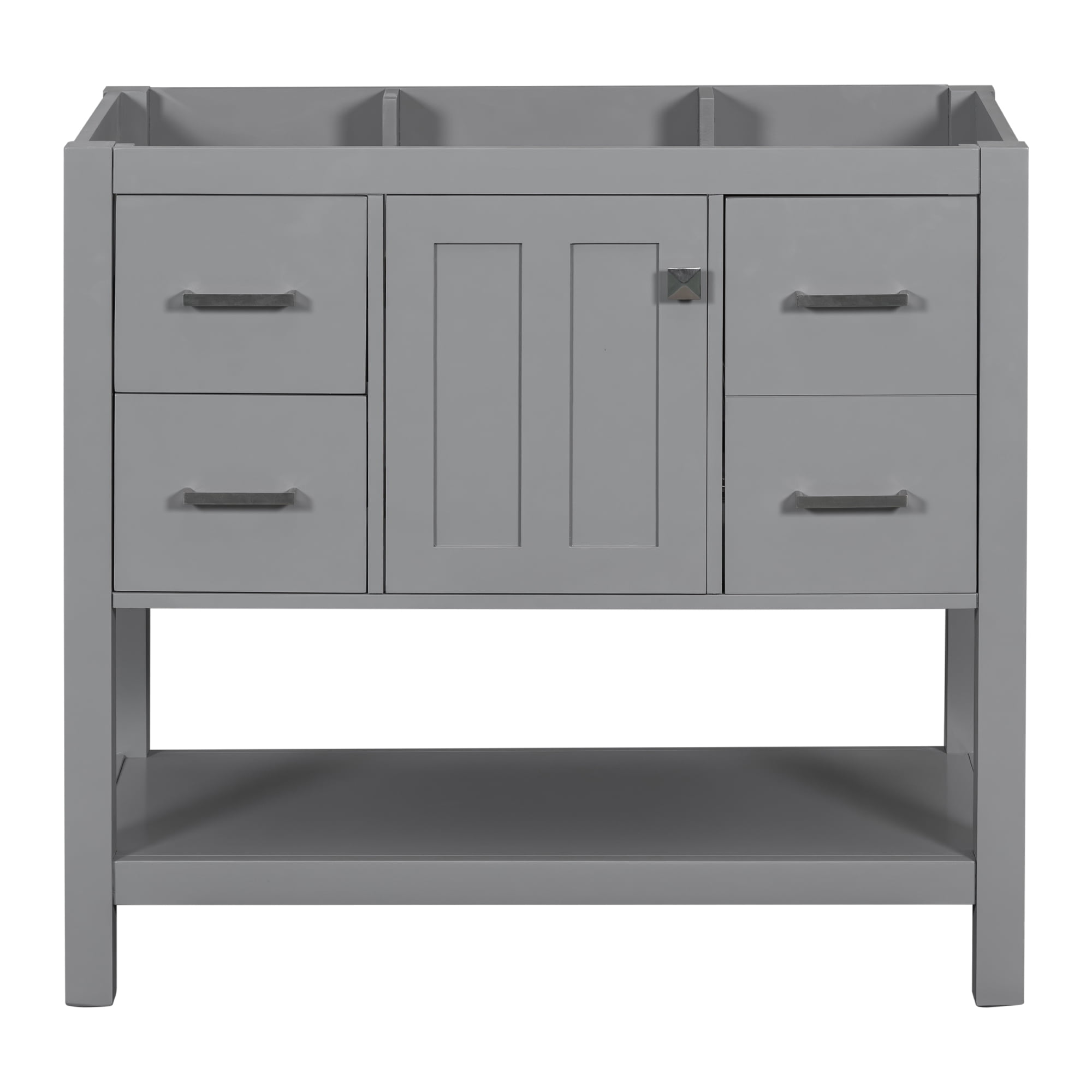 Yesfashion 36" Bathroom Vanity Cabinet with USB Charging Port, 3 ...