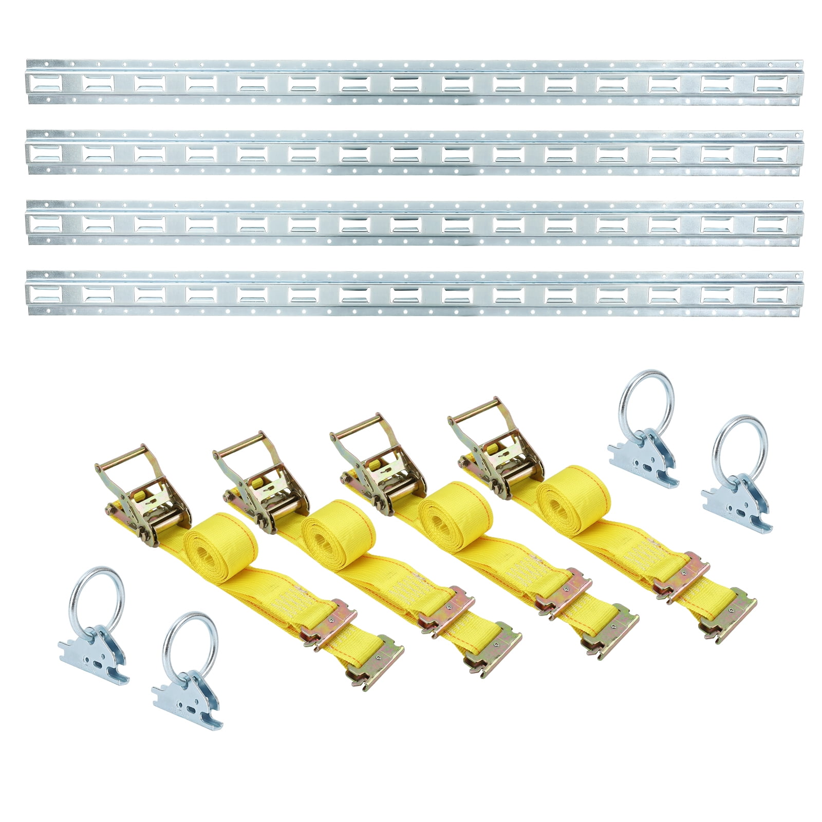 Yesfashion 4 Pack E-Track Tie Down Rail Kit 60in for Garages, Vans ...