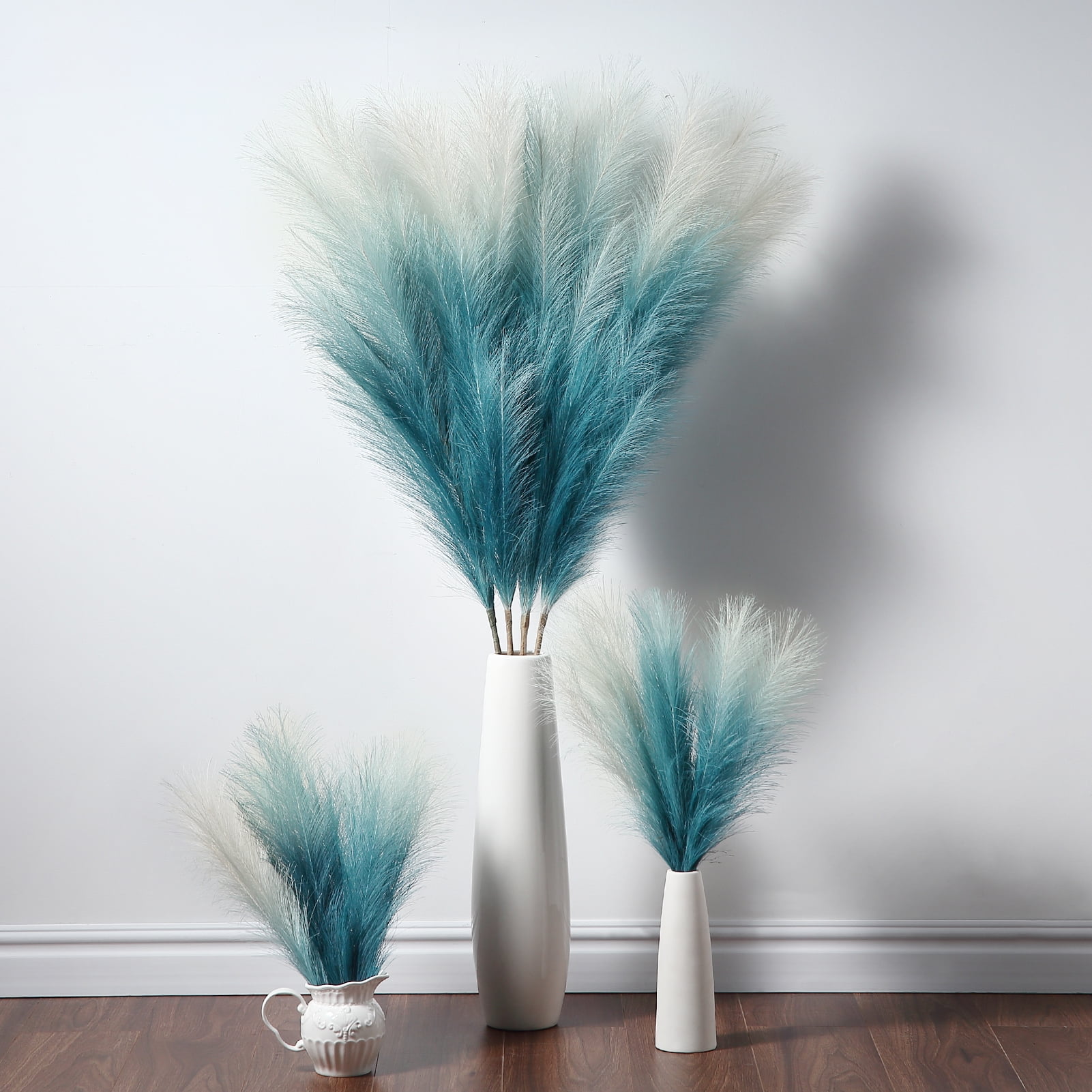 Yesfashion 4 pcs Extra Large Faux Pampas Grass Decor, 44 Inch Large ...