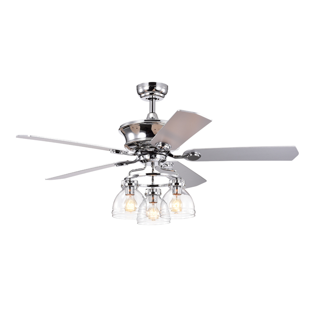 Yesfashion 52" Farmhouse Ceiling Fan with Light Glass Shade, 5 Blades ...