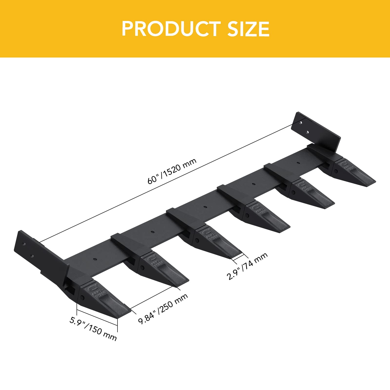 Yesfashion 60" Bucket Clamp on Debris Forks, Heavy Duty Clamp on Pallet ...