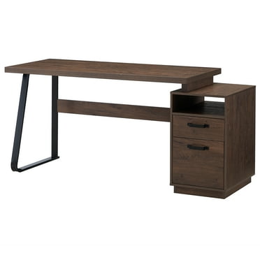 Fancy Cherry Wood Computer Desk for Home Office, Corner Writing Desk ...