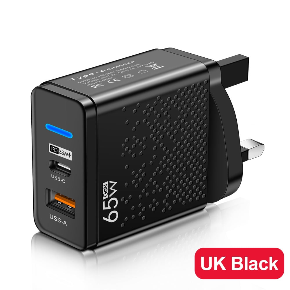 Yesfashion 65W USB Charger Fast Charging Plug Pd Qc 3.0 Type C Charging ...