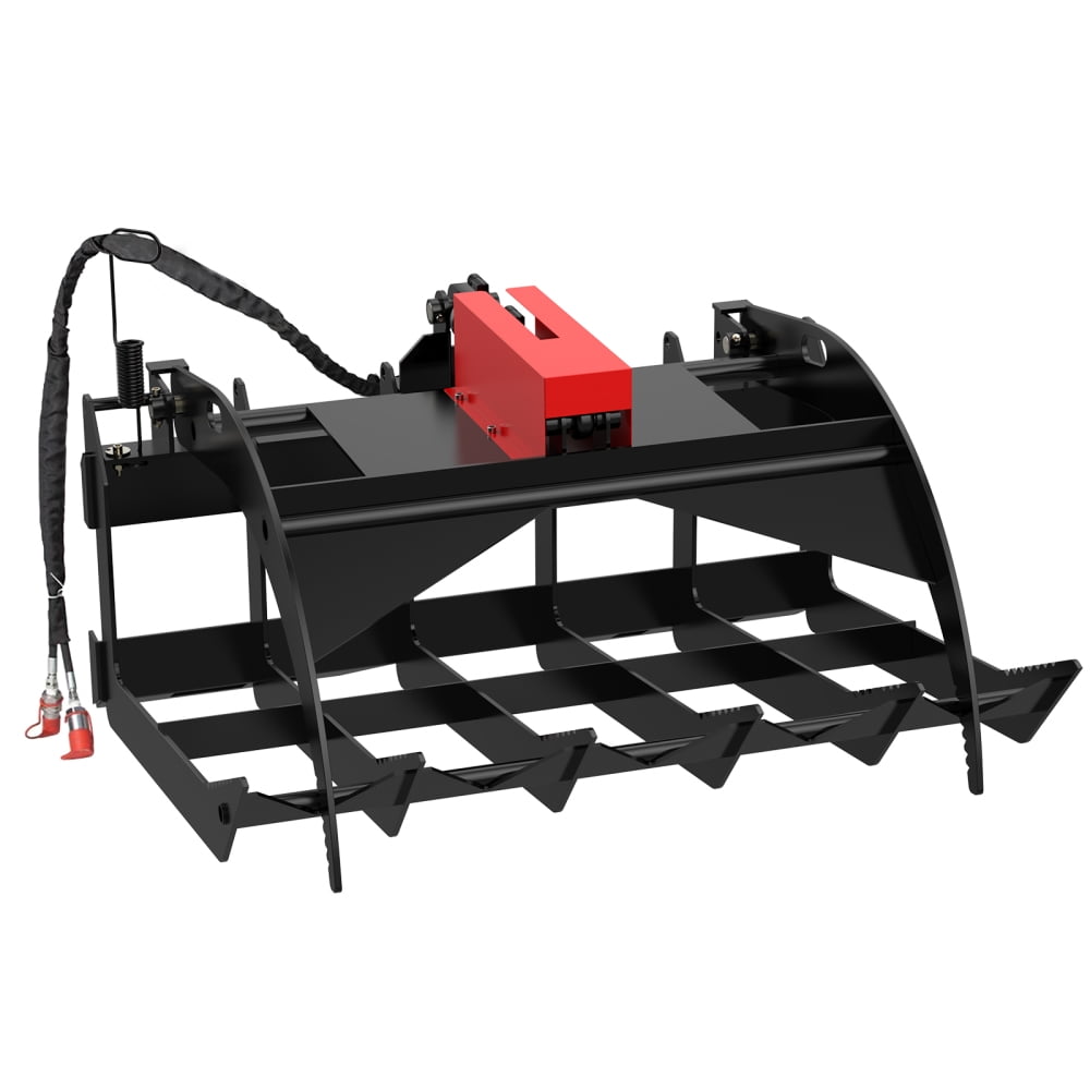Yesfashion Attachments 48" Grapple Bucket, Economy Skid Steer Root ...