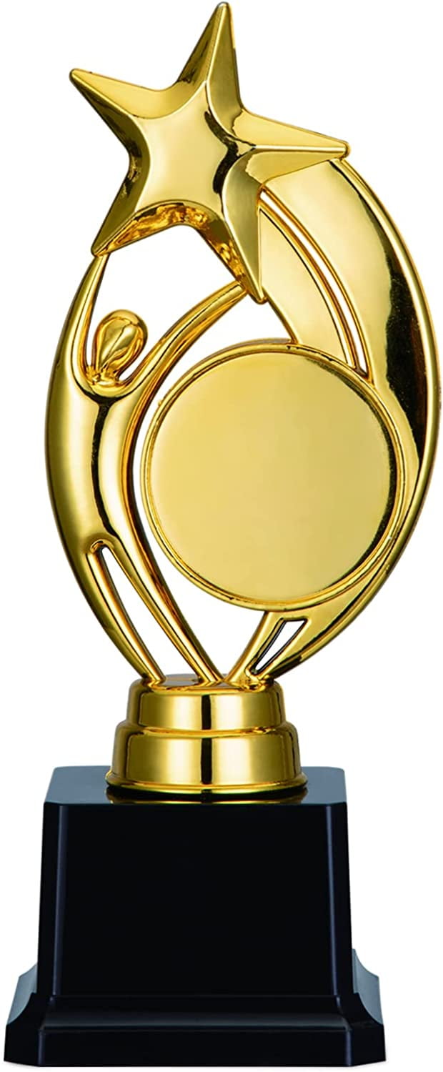 Yesfashion Award Trophy with DIY Sticker 8.5" Personalized Shiny ...