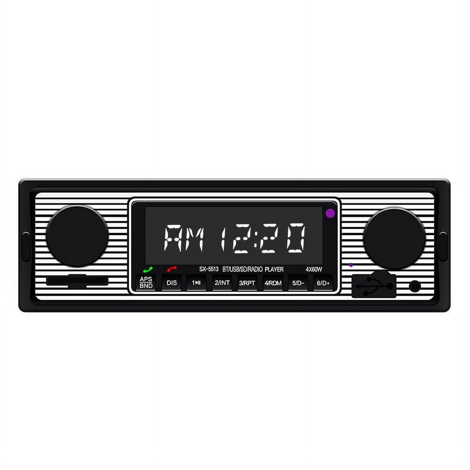 Yesfashion Bluetooth Vintage Car Radio MP3 Player Stereo USB AUX ...