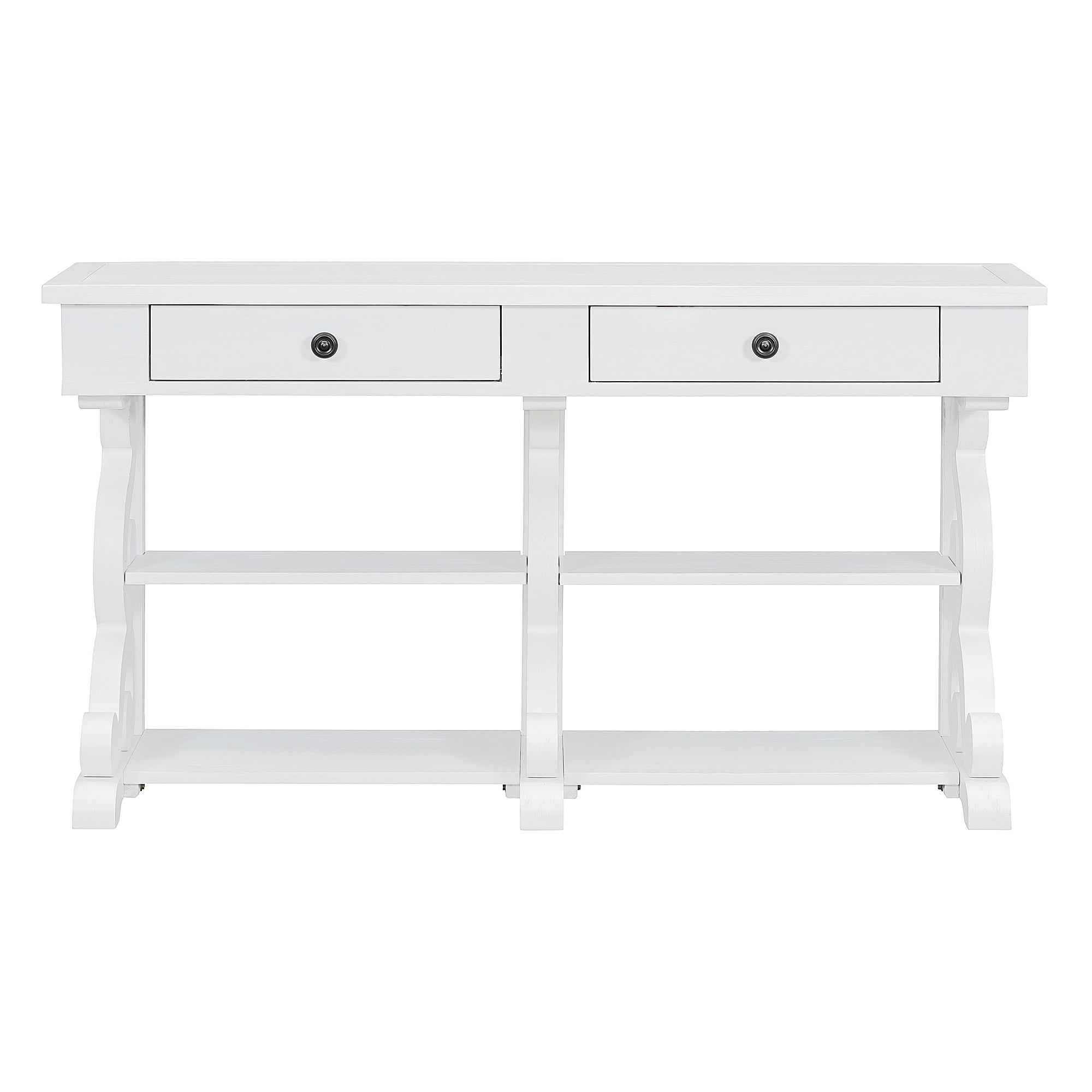 Yesfashion Console Table, Sideboard Buffet Cabinet with 2 Adjustable ...
