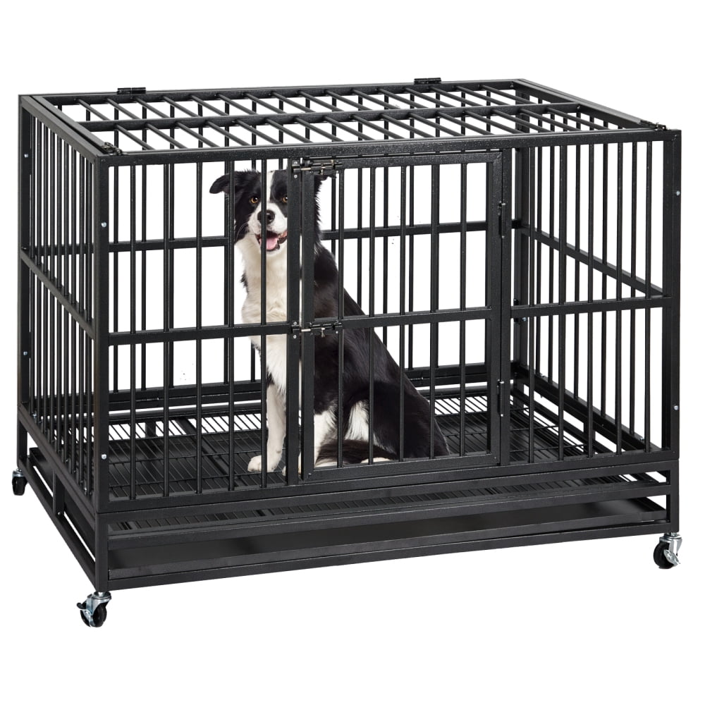 Yesfashion Duty Dog Crate with Pointed Roof, 79 * 79 * 70 Inch ...