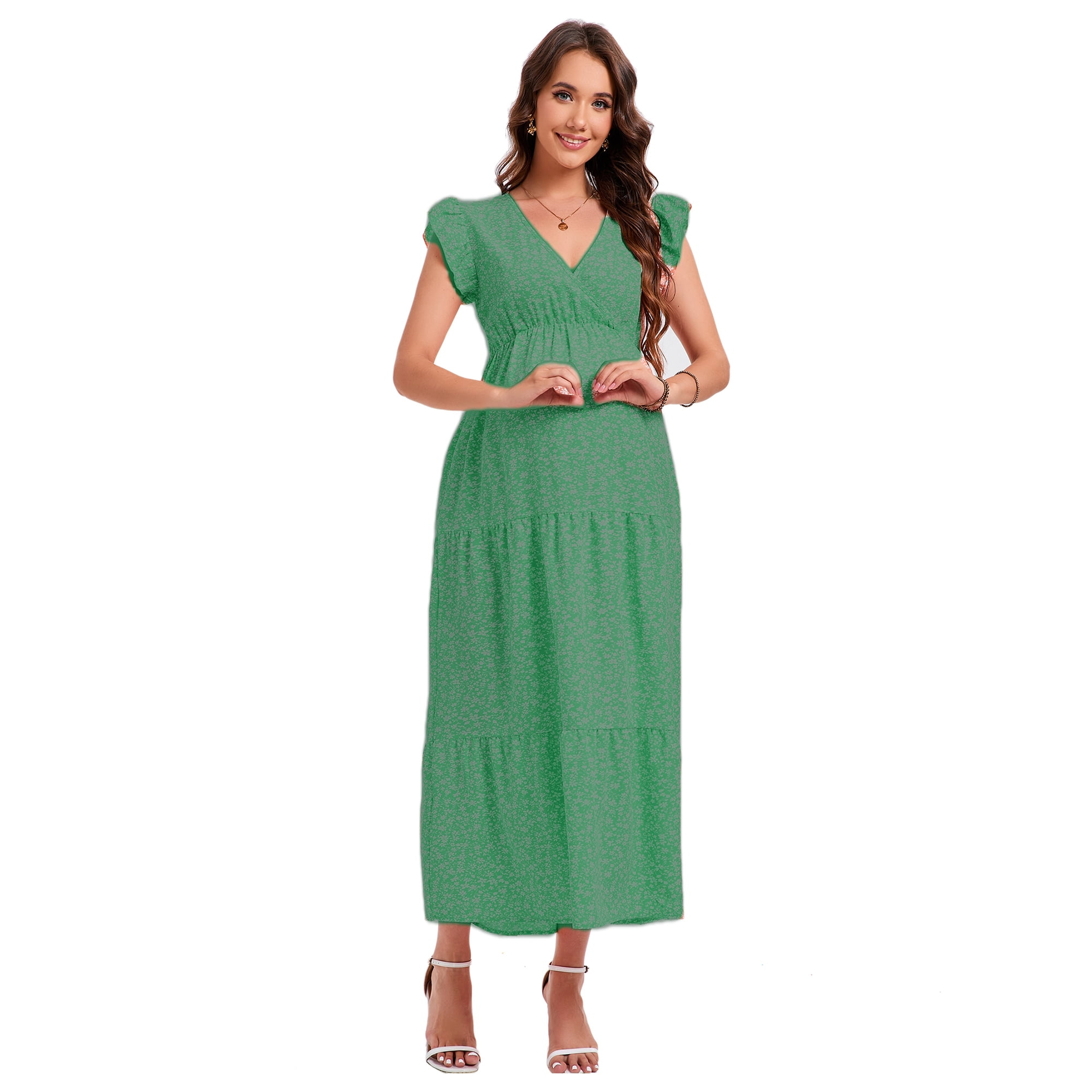 Yesfashion Floral Print V Neck Maternity Dress Baby Shower Photoshoot ...
