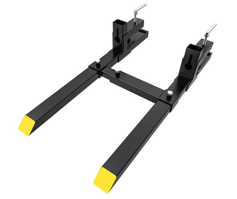 Yesfashion Heavy Duty Clamp on Pallet Forks with Adjustable Stabilizer ...