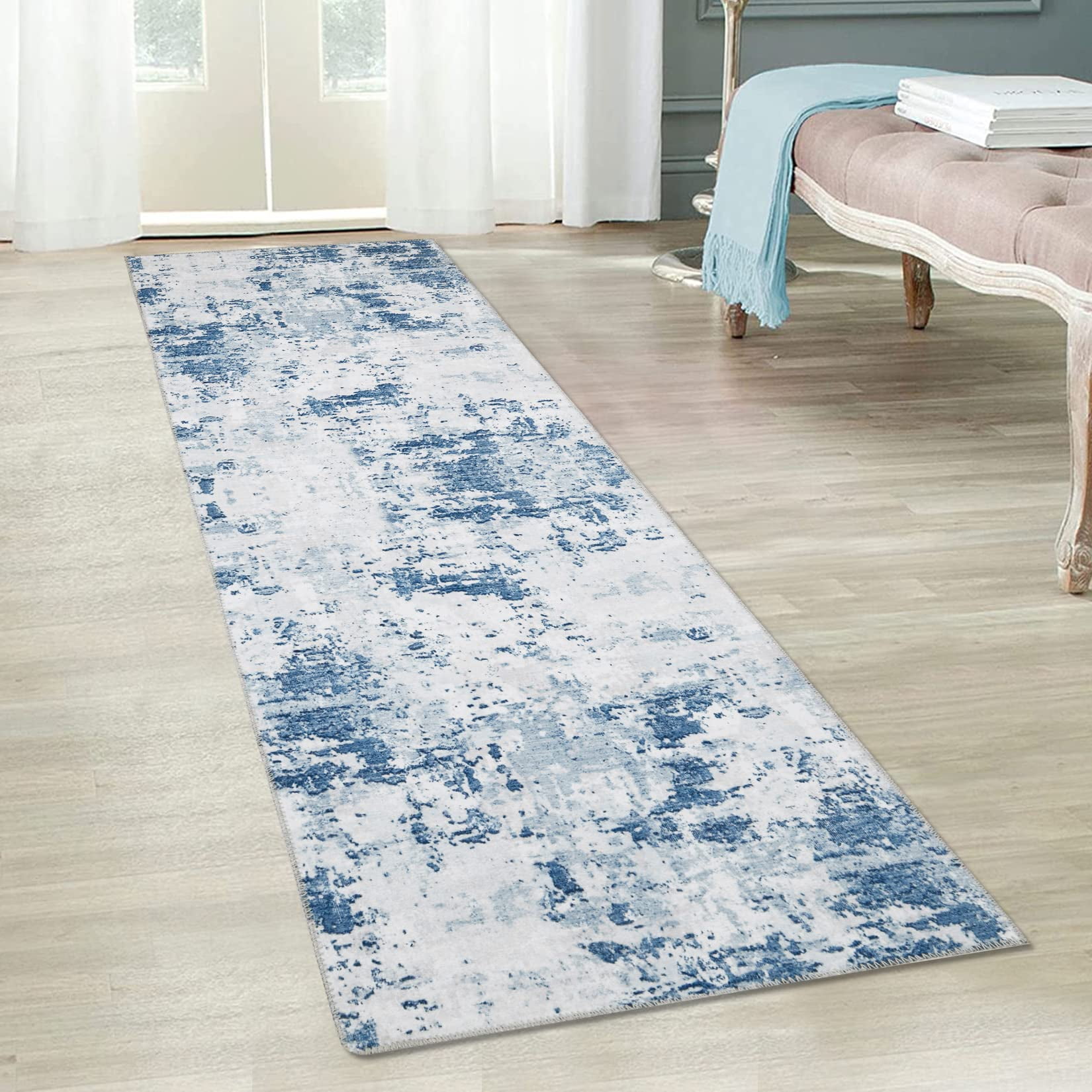 Yesfashion Home Hallway Runner Rug Modern Abstract Rug Runner Indoor ...