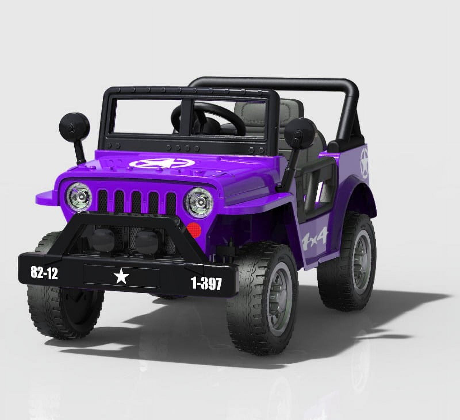 Yesfashion Kids 12V Ride on Car Jeep SUV Electric Stroller Ride on ...