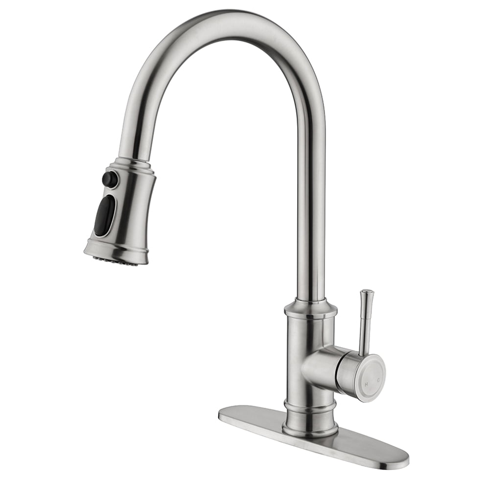 Yesfashion Kitchen Faucet with Pull Down Sprayer,High Arc Single Handle ...