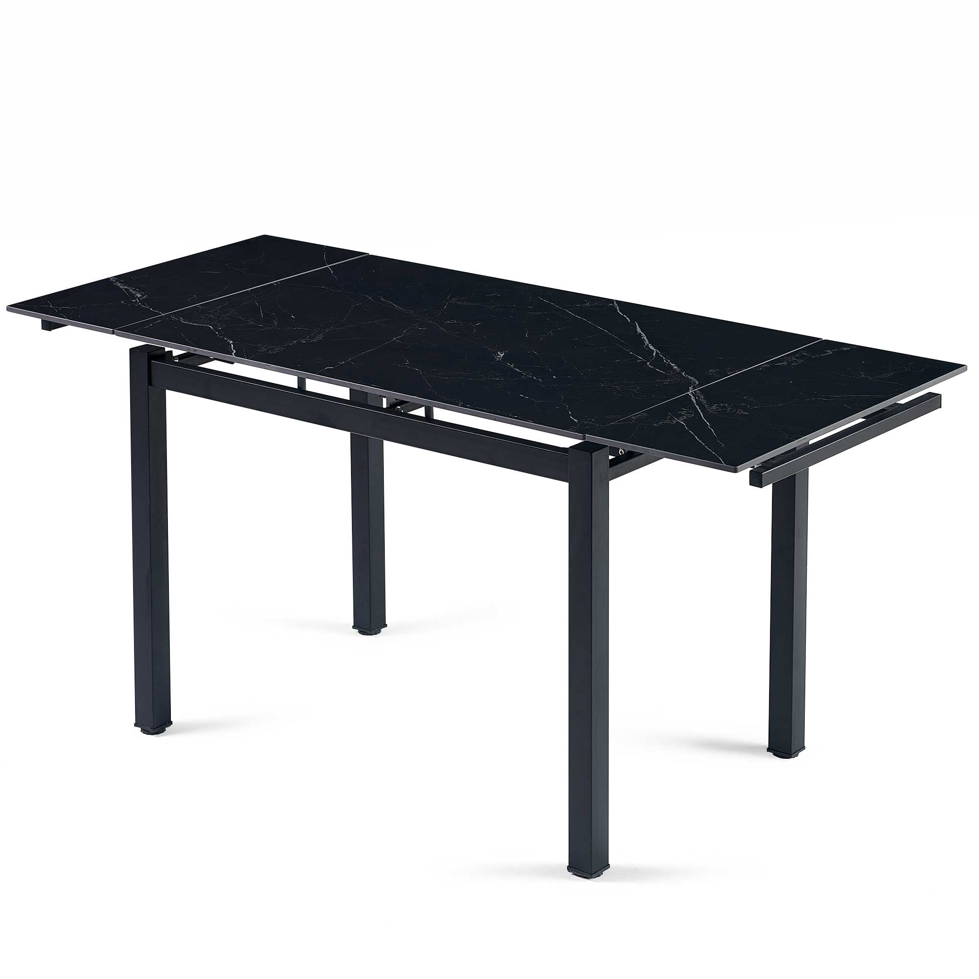 Yesfashion Modern Dining Table, Expandable Dining Table with Ceramic ...