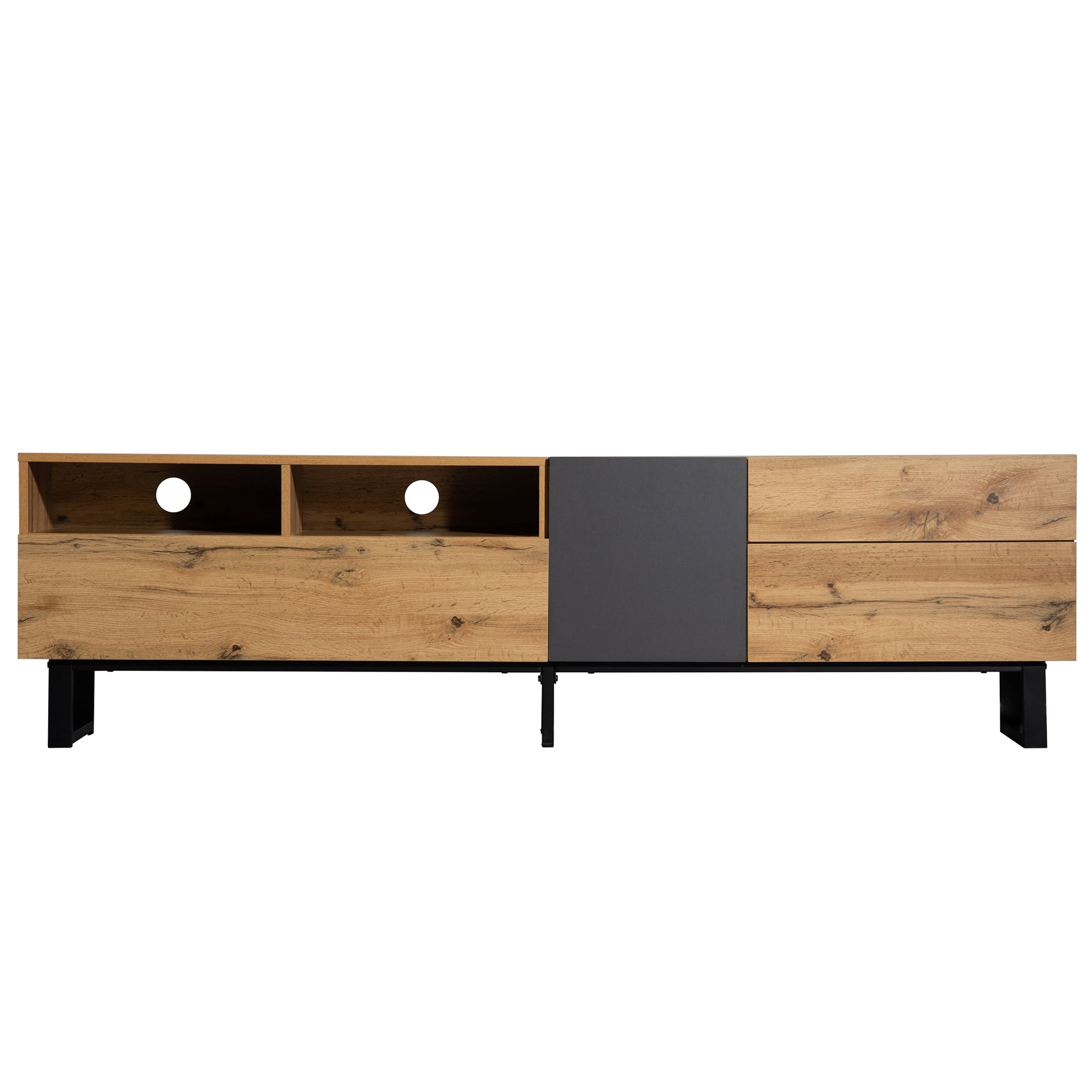 Yesfashion Modern Tv Stand for 80 Inch Tv,Media Console Table with ...