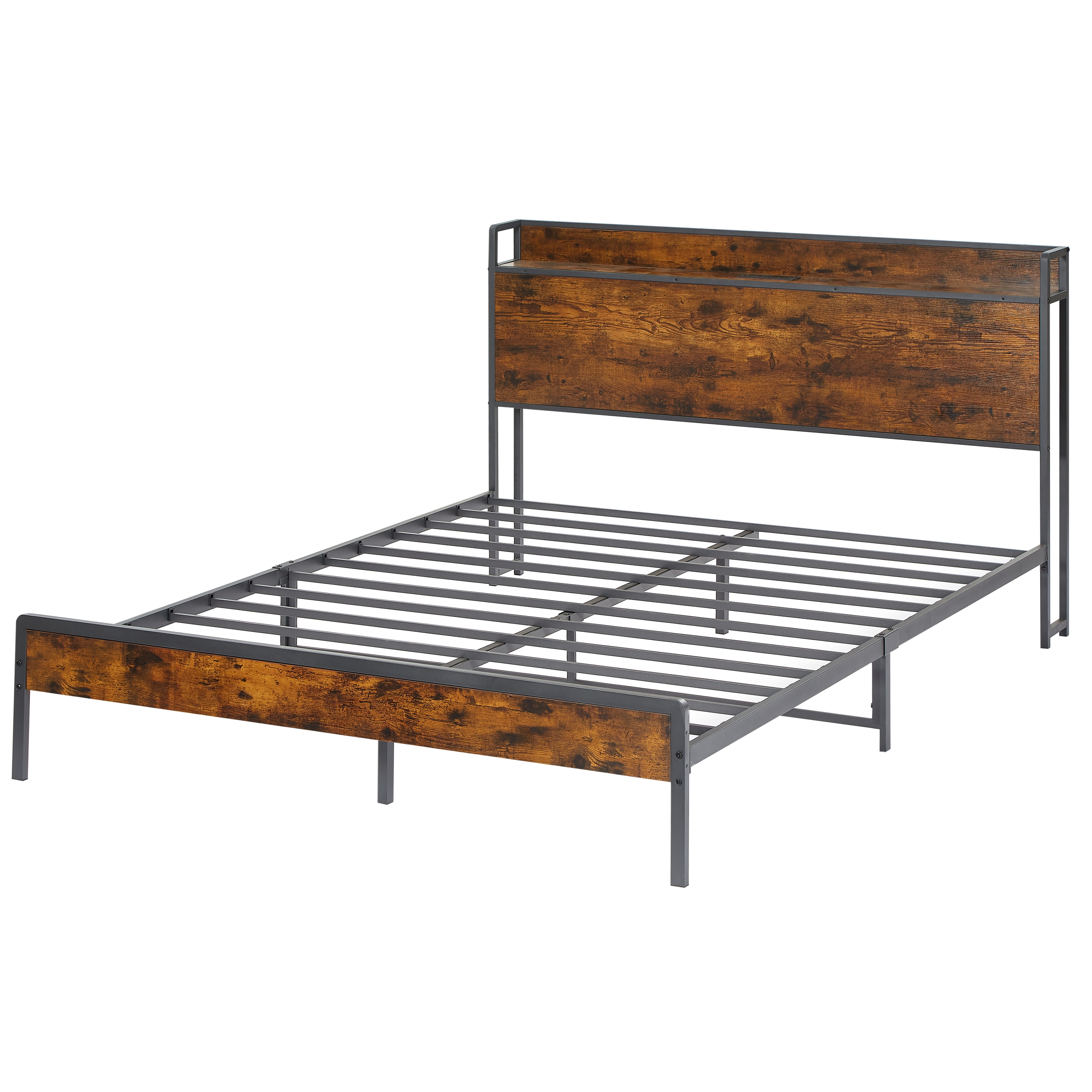 Yesfashion Queen Size Daybed Frame with Sockets Wireless Charging,Queen ...