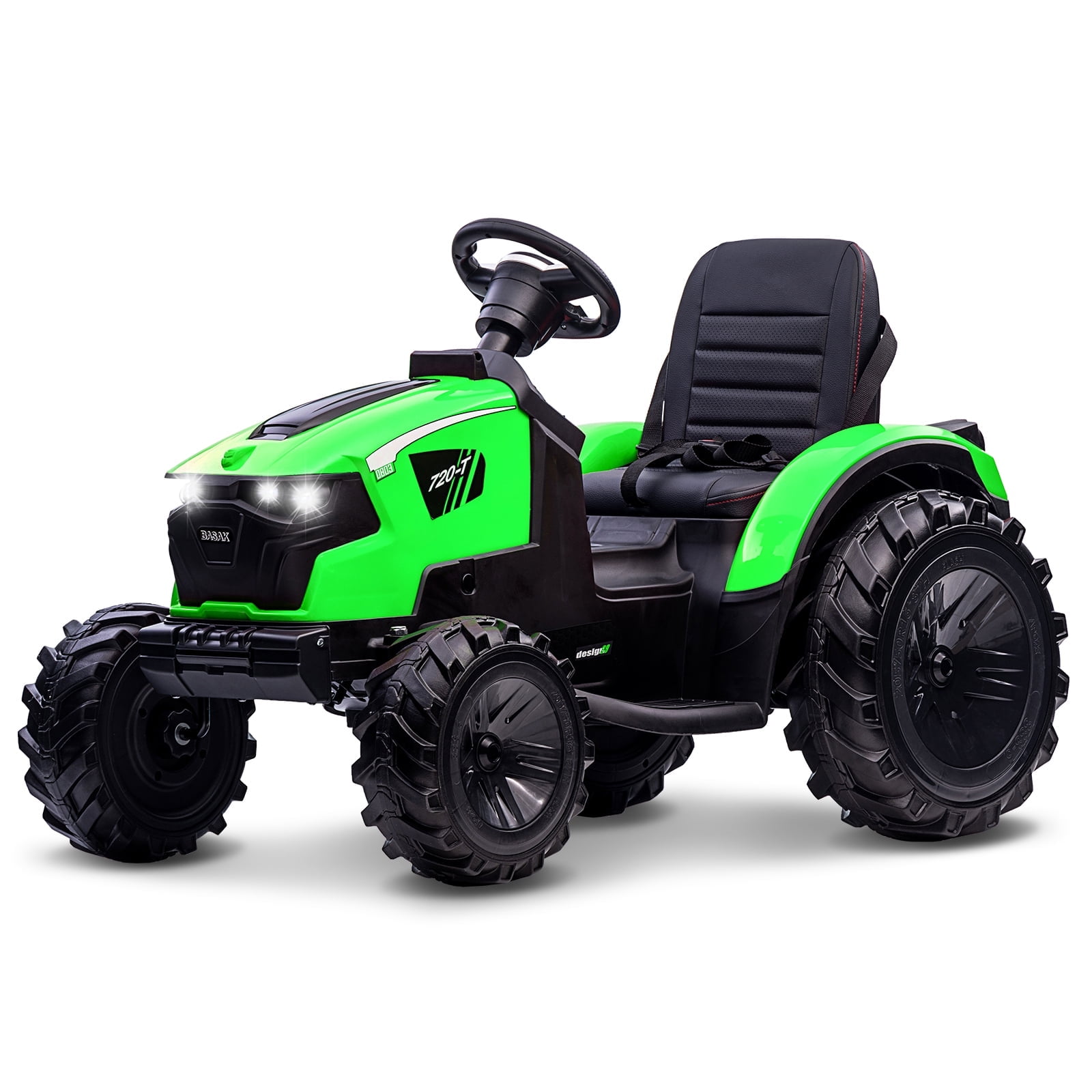 Yesfashion Ride on Tractor, 12V Kids Electric Vehicle 80W Dual Motors ...