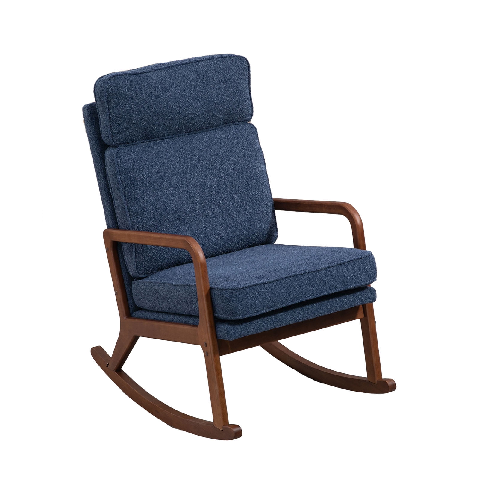 Yesfashion Rocking Chair, Living Room Accent Chair with Solid Wood Base ...