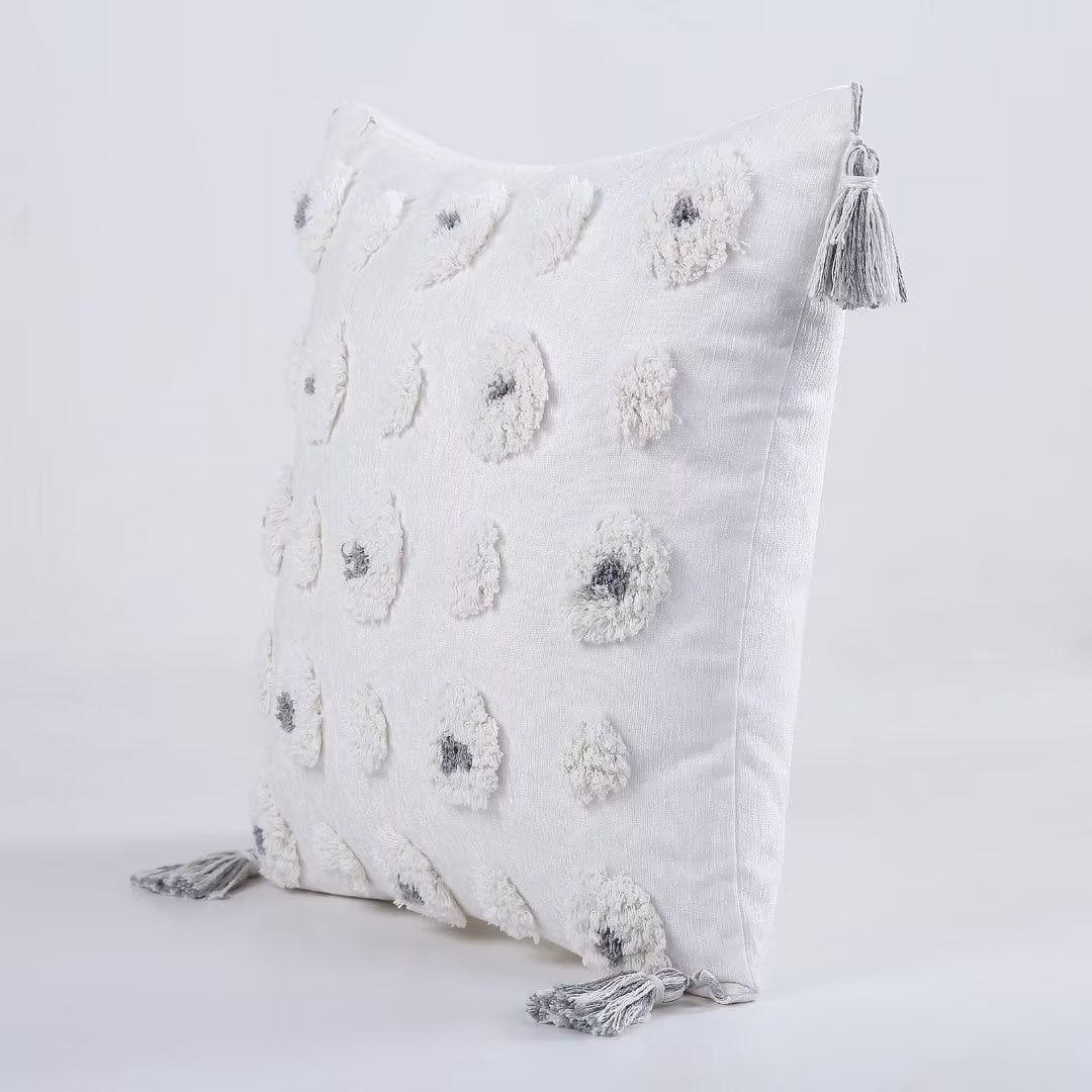 Yesfashion Soft Plush Thick Tufted Pillow Covers, Boho Throw Cushion ...