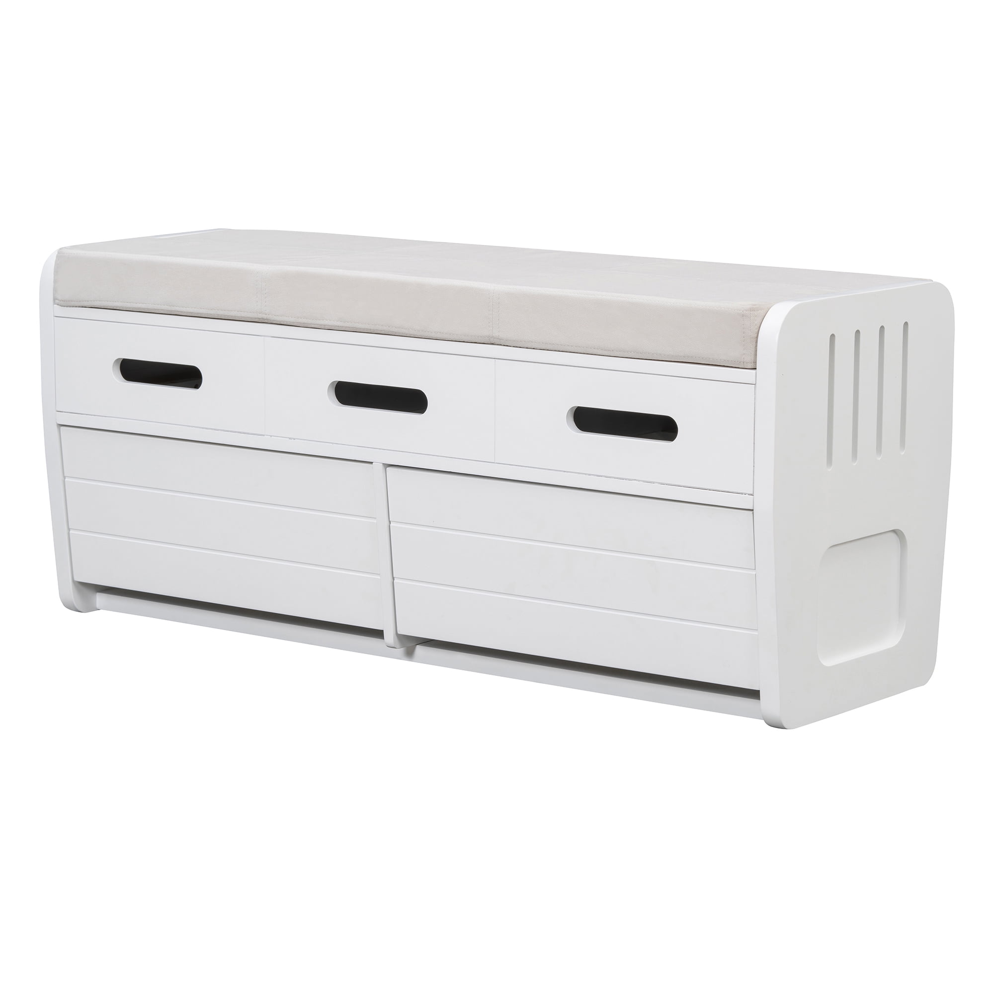 Yesfashion Storage Bench, Soft Storage Bench With Detachable Cushion ...