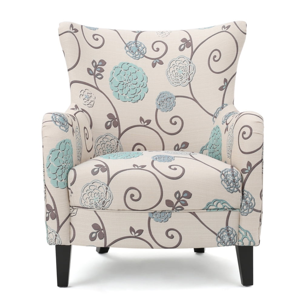 RONSHIN Upholstered Accent Chair, Rolled Arm Living Room Bedroom Accent ...
