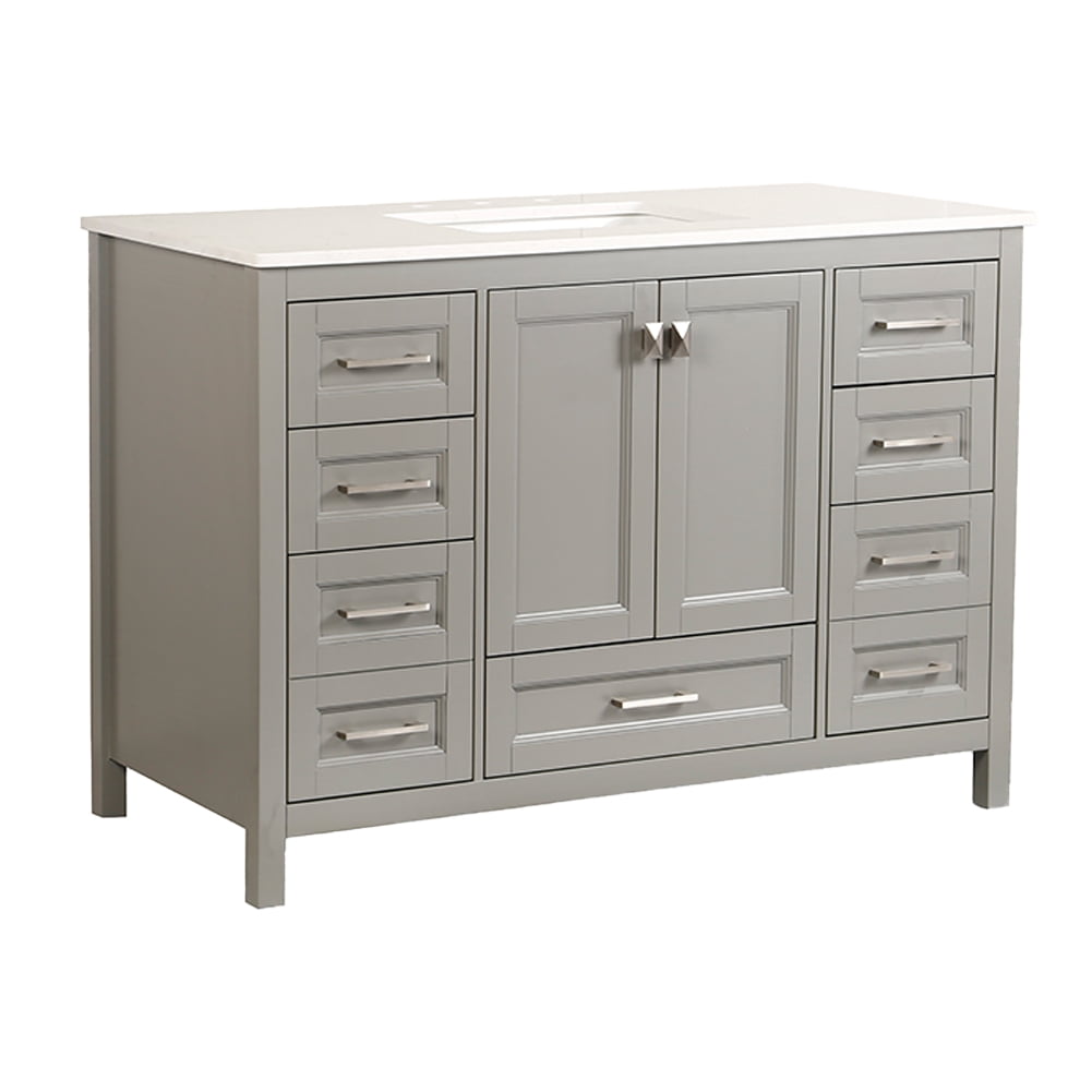 Yesfashion Vanity Sink Combo Mid-Century Bathroom Sink Cabinet ...
