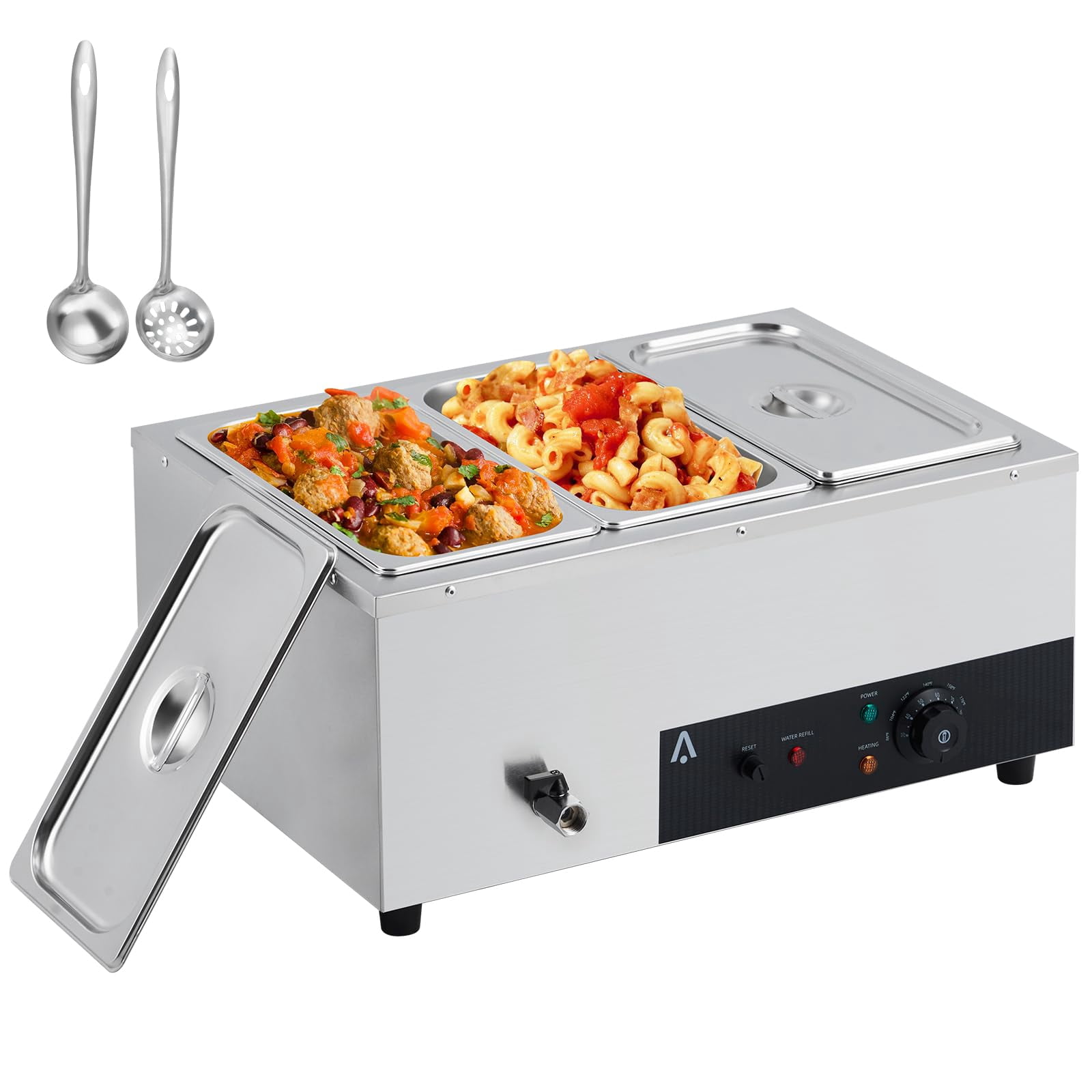 Yeshouse 3-Pan Electric Steam Table - Commercial Grade 8QT Bain Marie ...