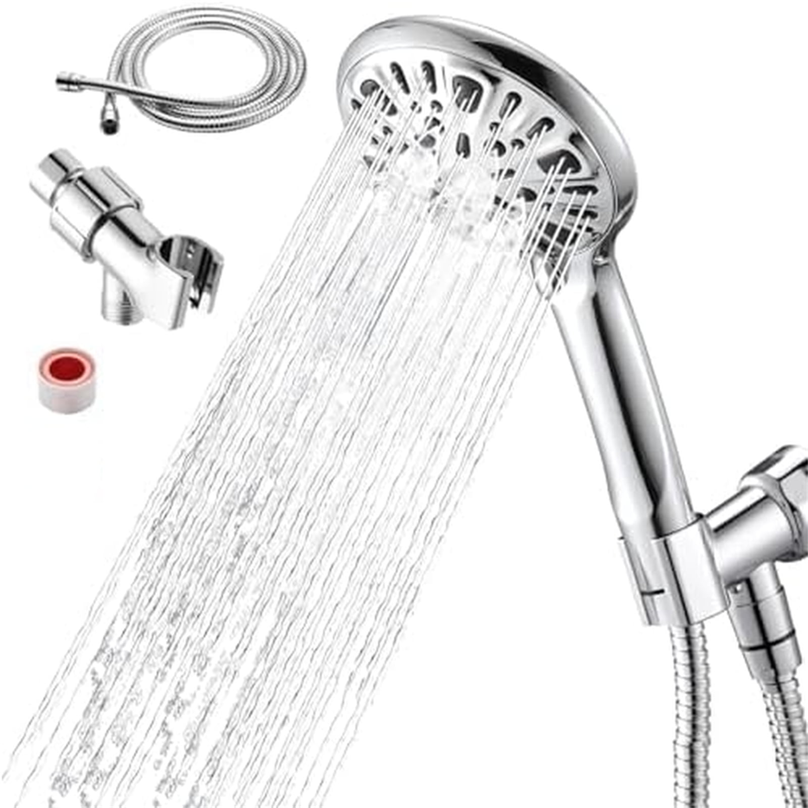 Yeshouse 9 Functions Shower Head Anti Clogging Self-Cleaning Nozzle ...