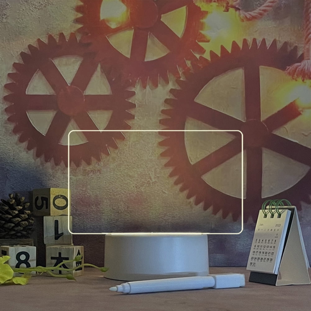 Yeshouse Acrylic Note Board 3 Types Transparent Luminous Erasable Usb ...