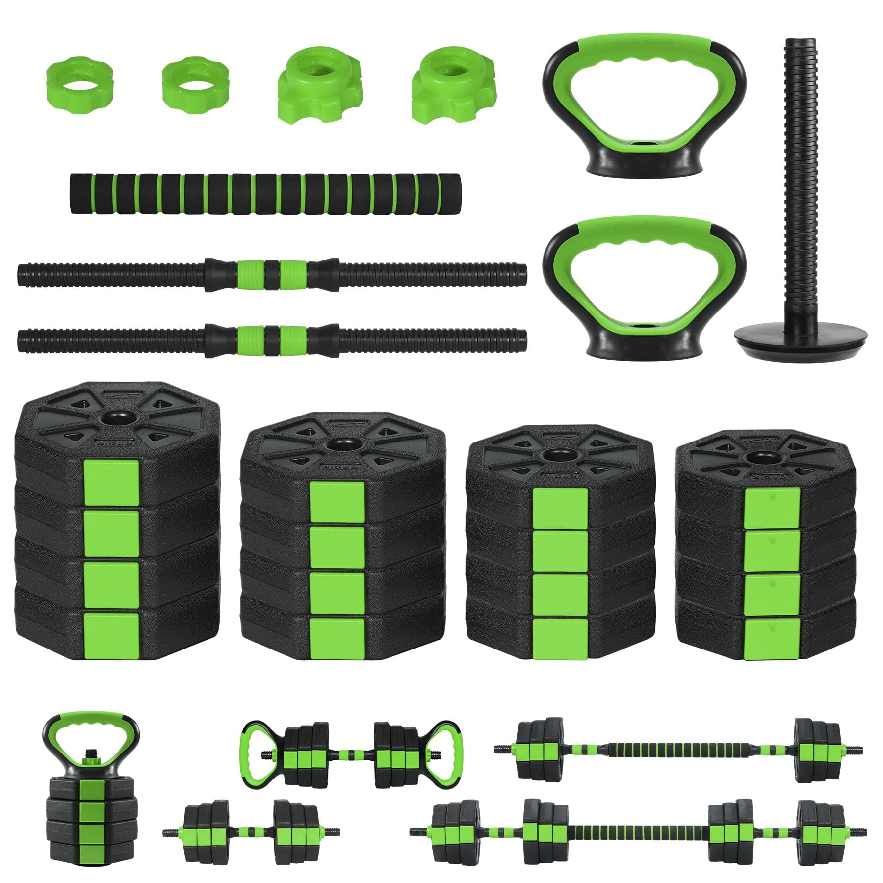 Yeshouse Adjustable 5-in-1 Dumbbells, 66/88lbs Weights Set, Converts to ...