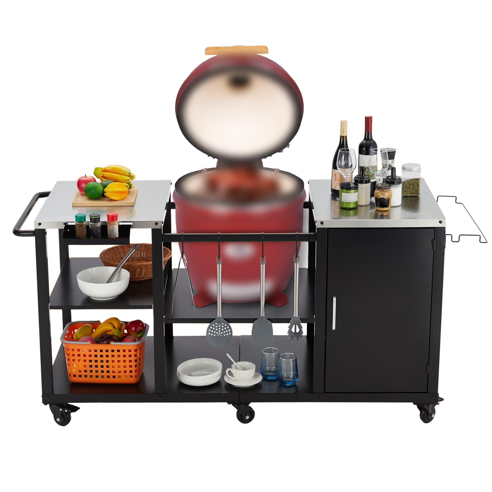 Yeshouse Heavy Duty Grill Table for Egg Style Kamado Griller - Outdoor ...