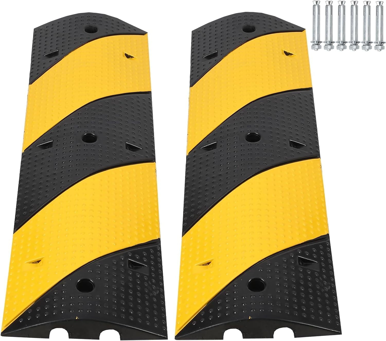 Yeshouse Speed Bumps for Road (2 Pack) - 3.3Ft Hose Protector Ramp for ...