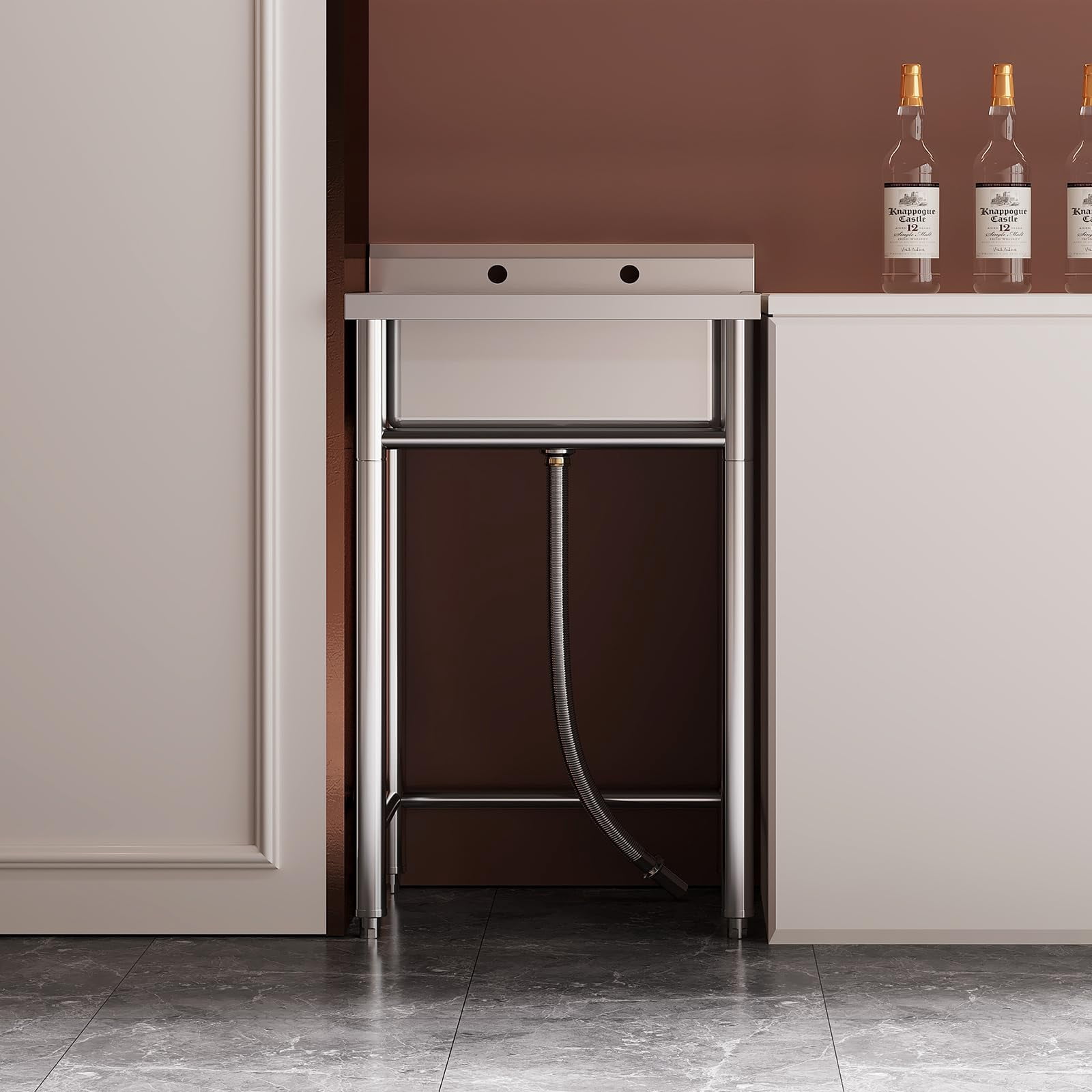 Yeshouse Stainless Steel Utility Sink - 21x21x33 Inch Free Standing ...