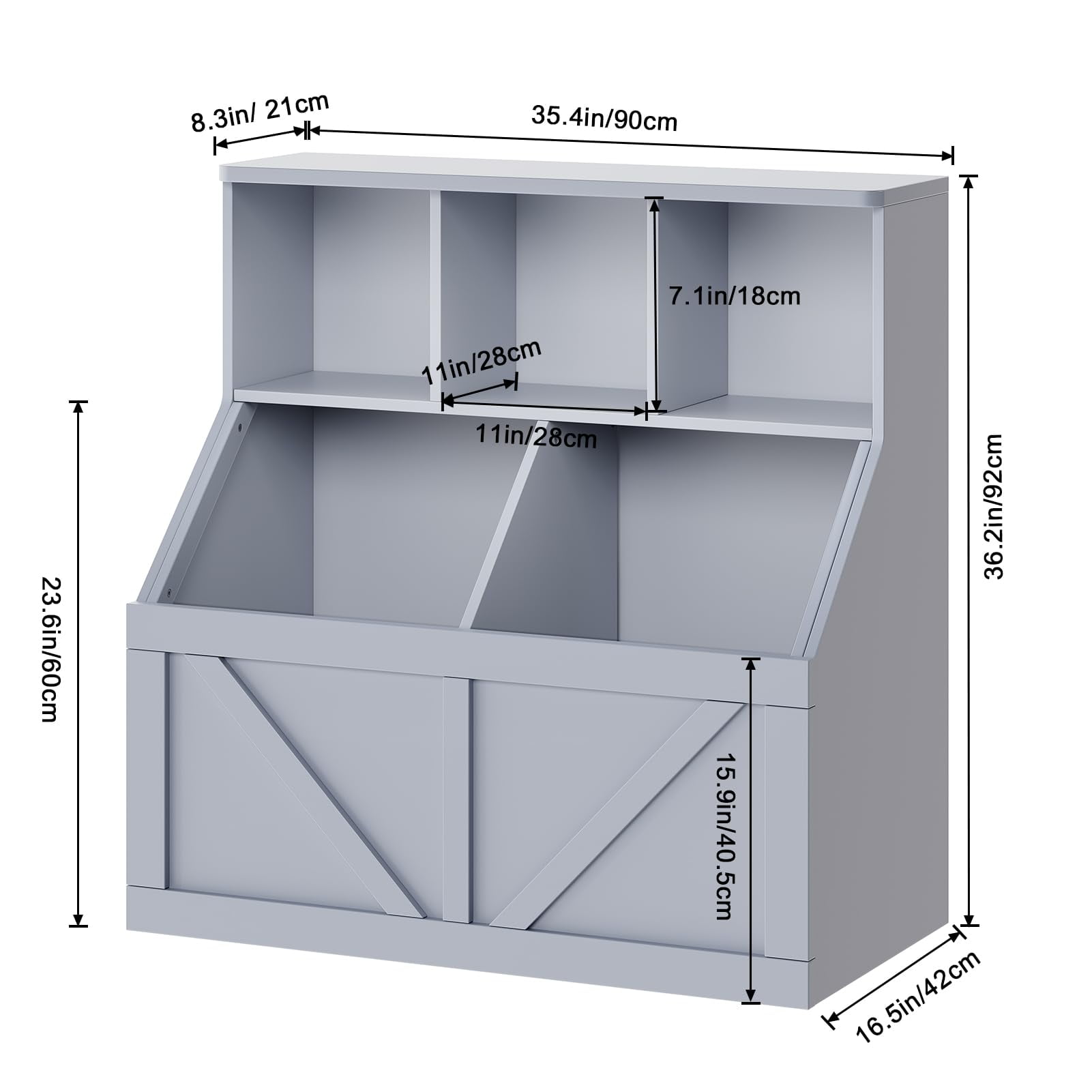 Yeshouse Versatile Kids Toy Storage Organizer - Safe & Stable Cabinet ...