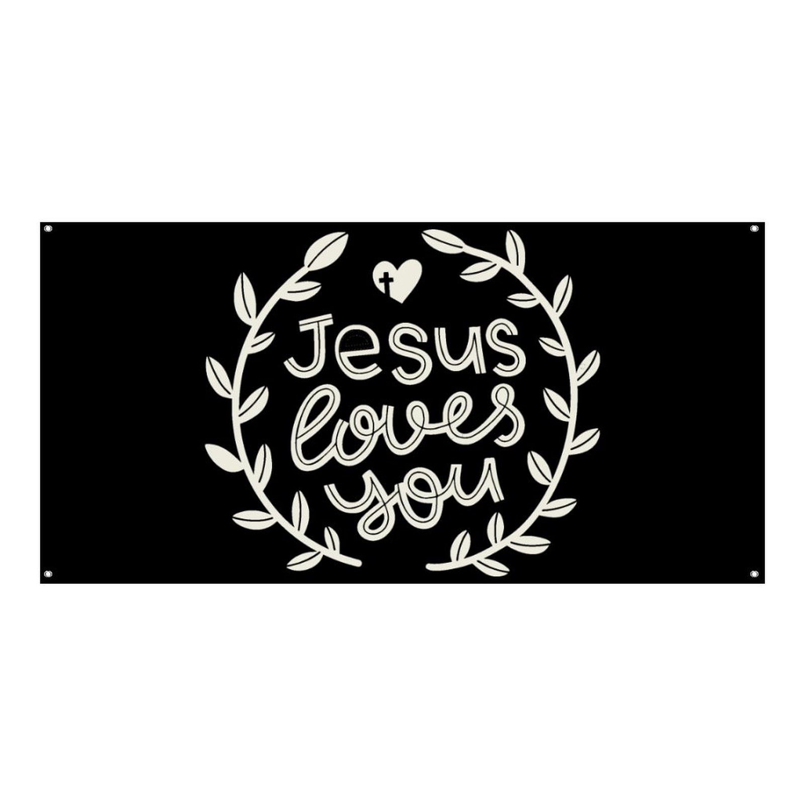 Yeshua Jesus Christian Banners Flag Hanging Backdrop Sign Wall ...