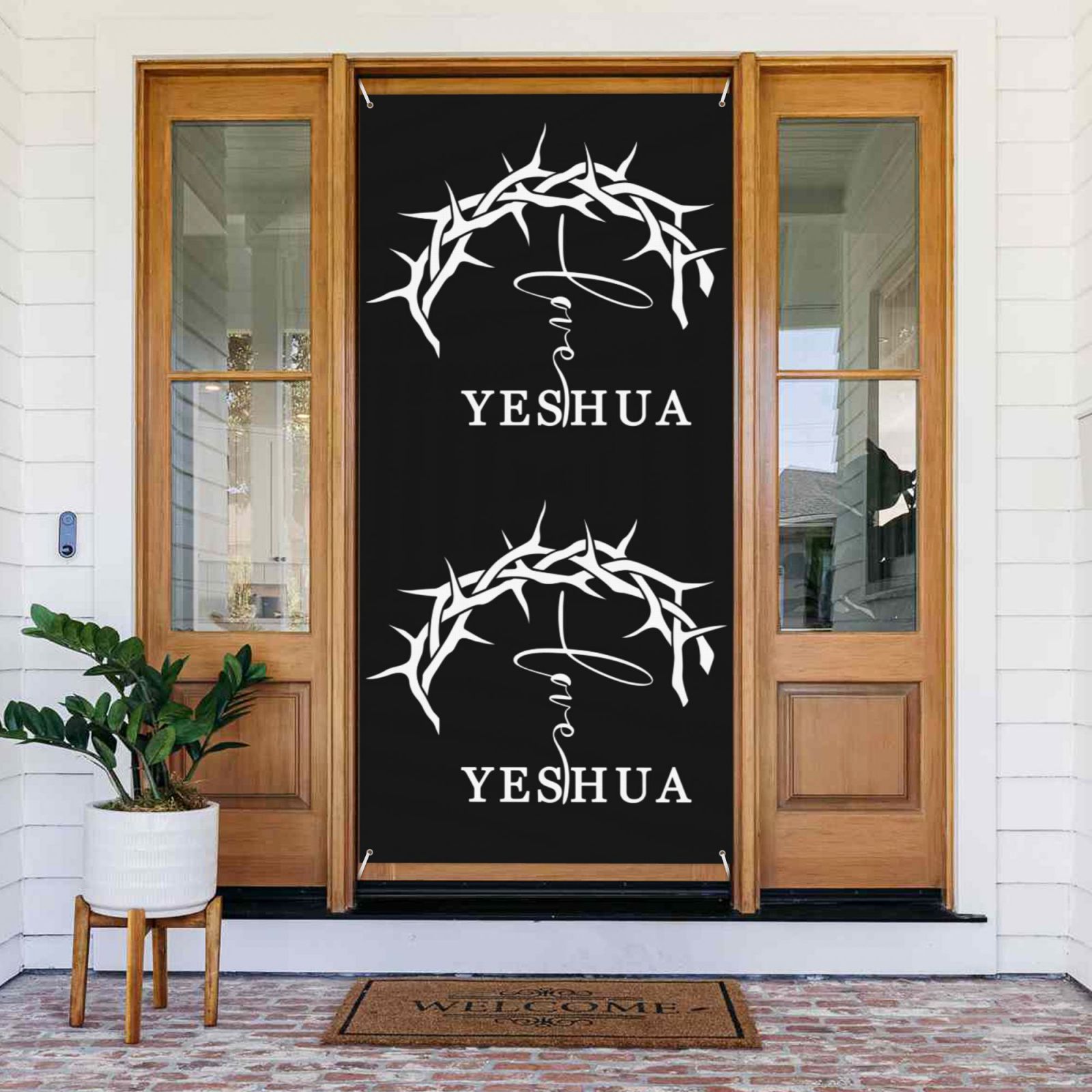 Yeshua Jesus Christian Door Cover Decoration Backdrop Banner Flag ...