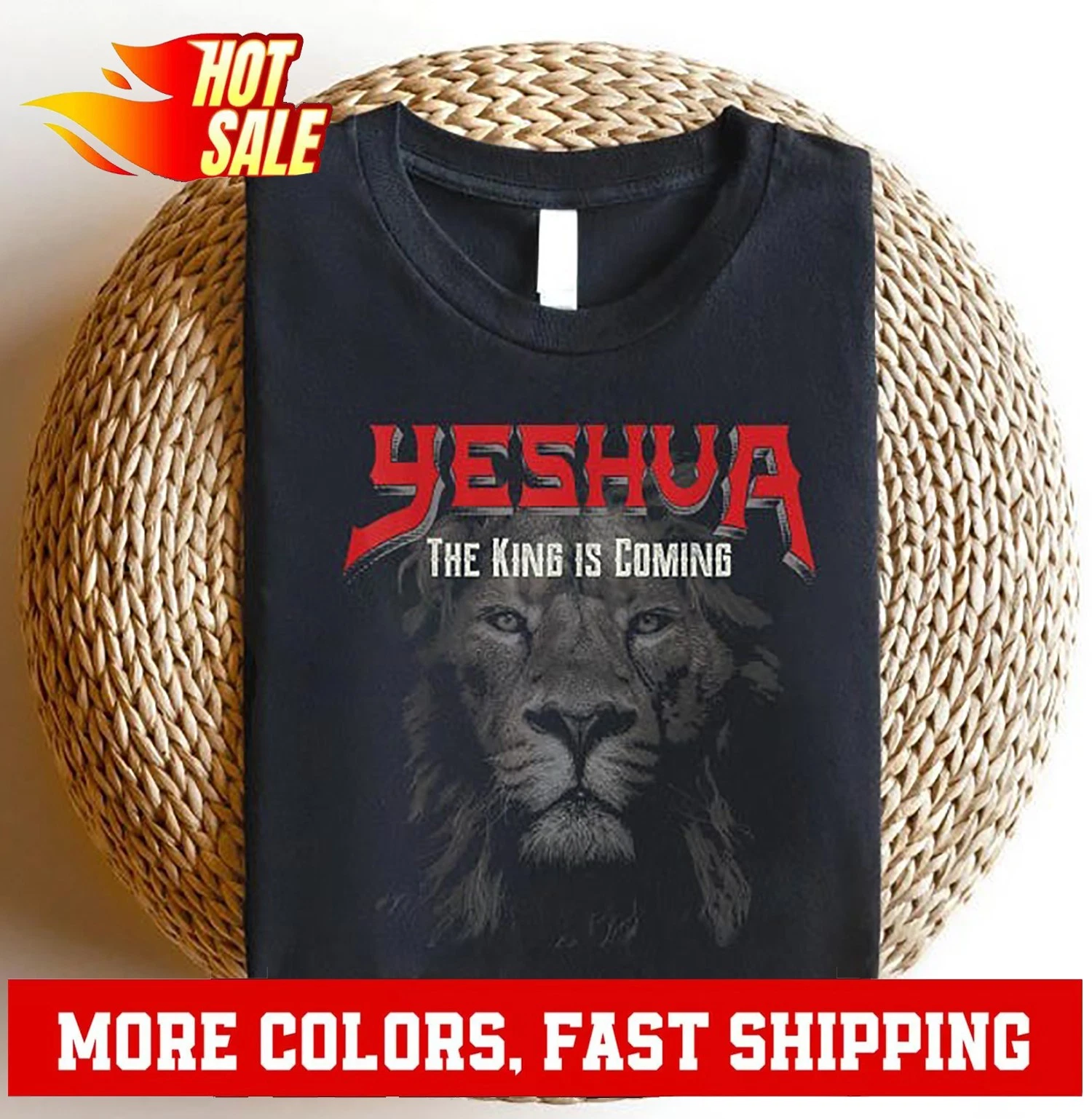 Yeshua The King Is Coming Shirt ï¿½ Lion of Judah Christian T-Shirt ...